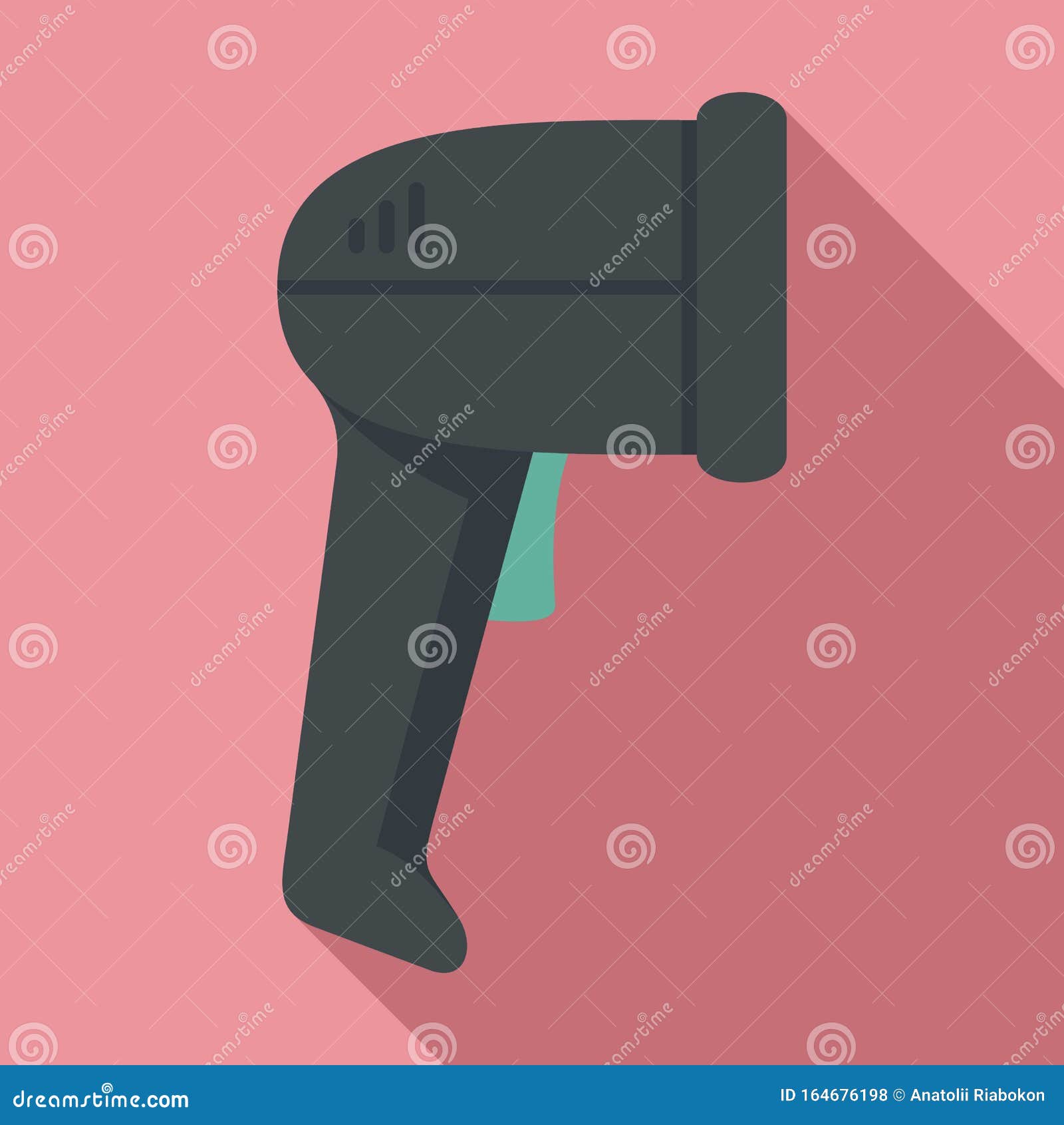 Small Barcode Scanner Icon, Flat Style Stock Vector - Illustration of ...