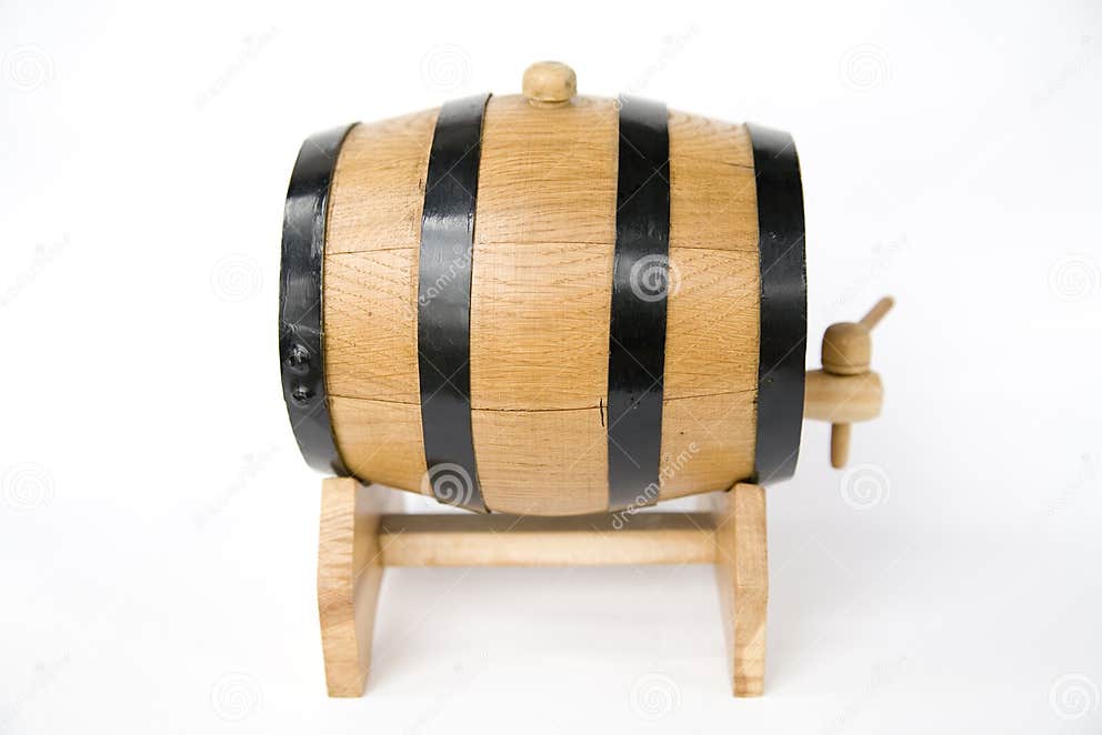 A small barrel with beer stock photo. Image of whiskey - 2225828