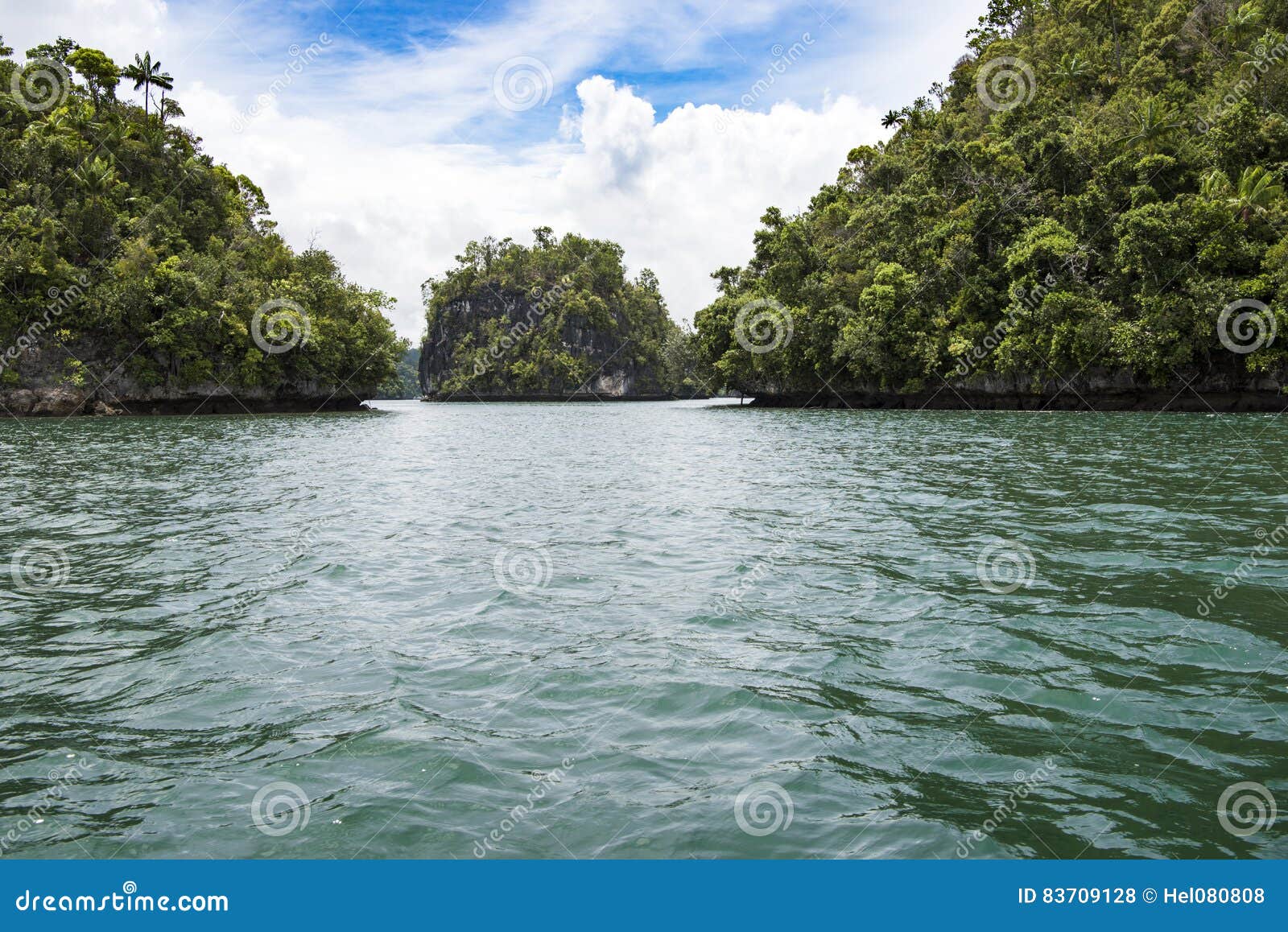 Small Barren Chalk Islands Overgrown with Tropical Plants, Indonesia ...