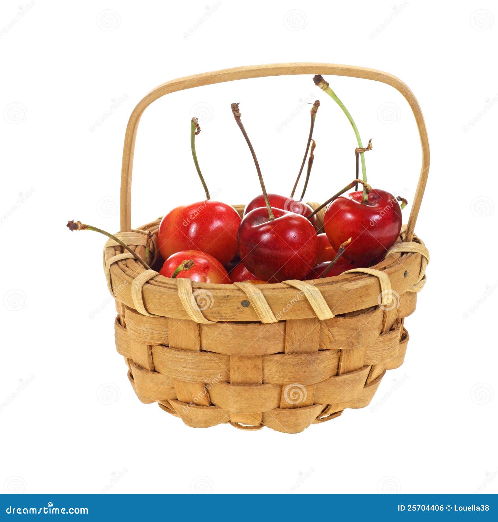 Small Basket Cherries stock photo. Image of basket, nutritious - 25704406