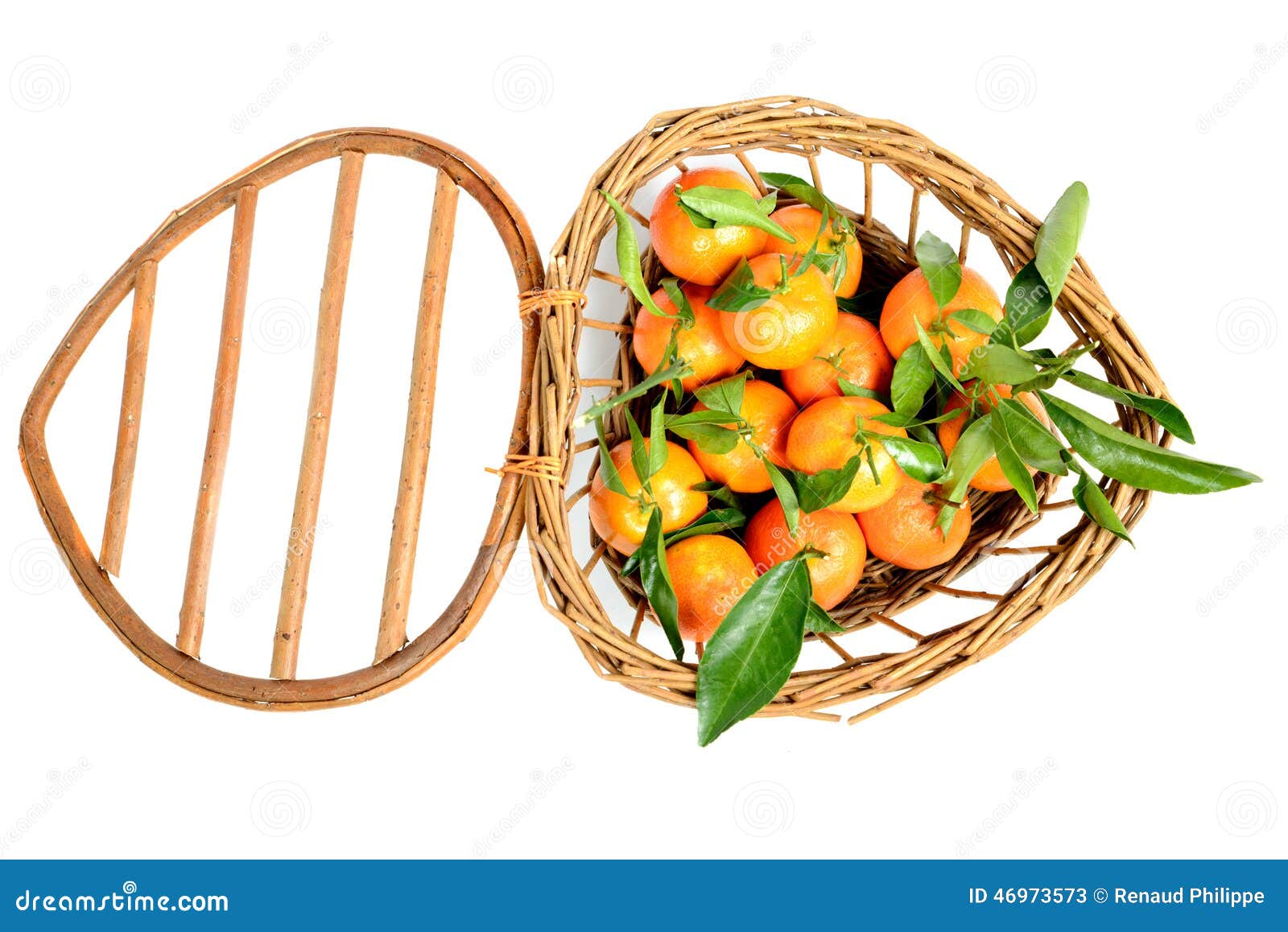Small Basket Full of Mandarin Oranges Stock Image - Image of leaf ...