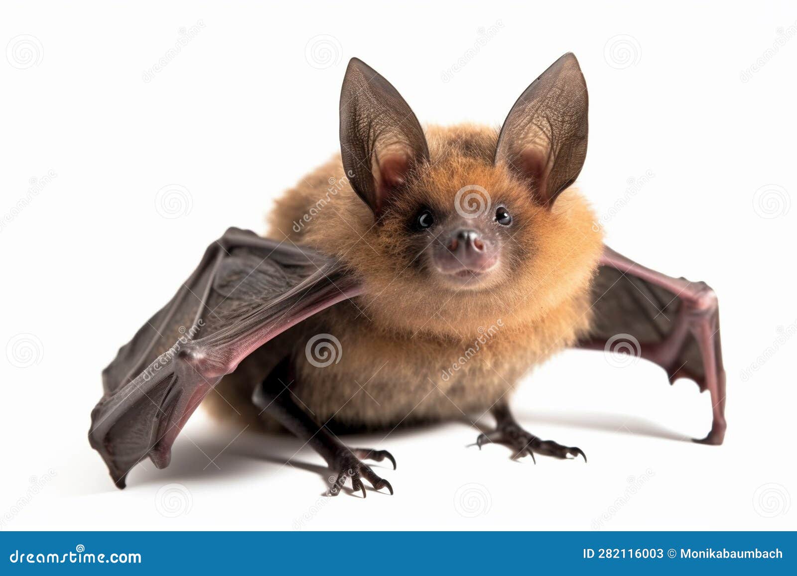 Small Bat on White Background Stock Illustration - Illustration of ...