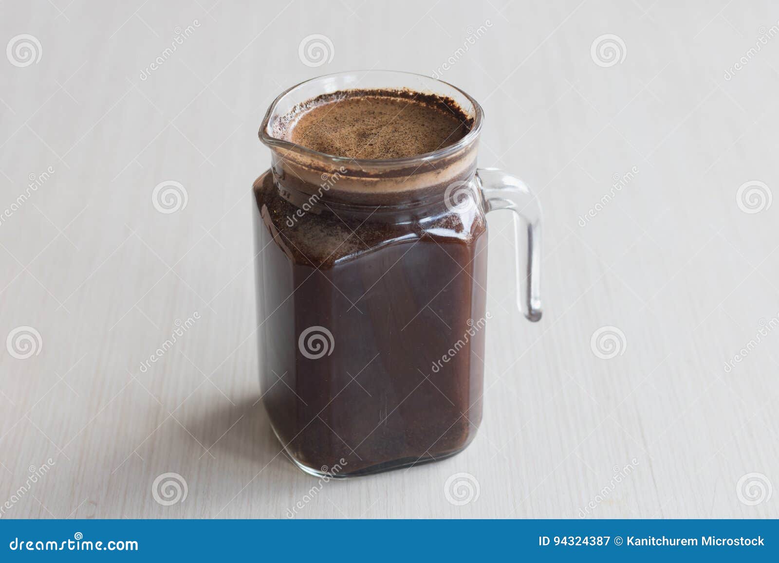 Small Batch Cold Brew Coffee Preparation.coffee Soaking in Room Stock ...