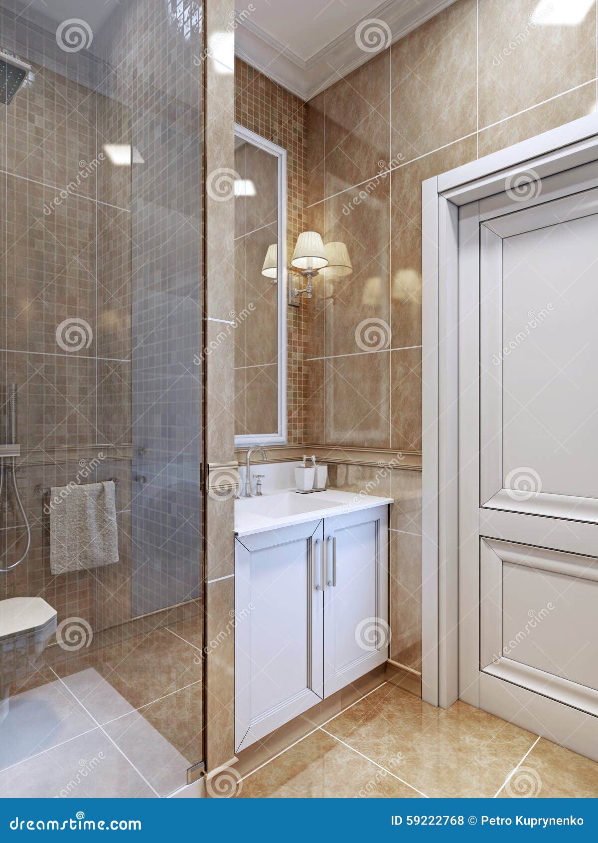 Small bathroom trend stock photo. Image of floor, bathroom - 59222768
