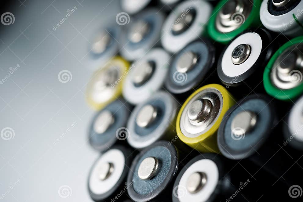 Small batteries view stock photo. Image of life, fuel - 146836996