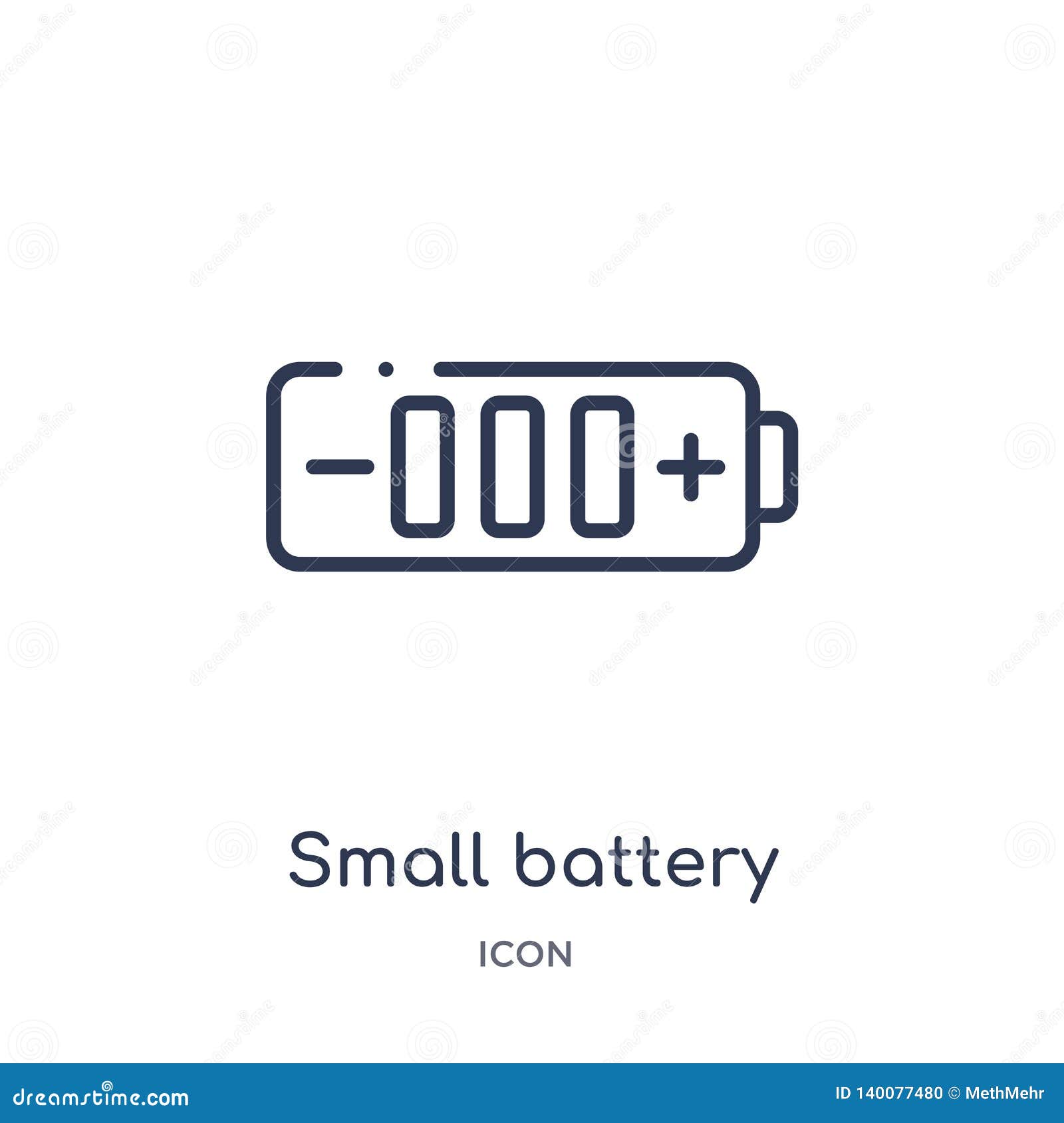 Small Battery with Medium Charge Icon from Technology Outline ...