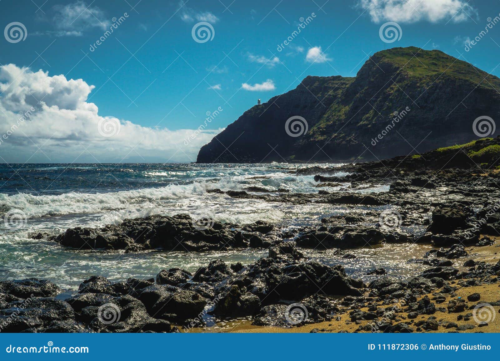 Oahu, Hawaii Coast with Mountains Stock Photo - Image of cliffs, cliff ...