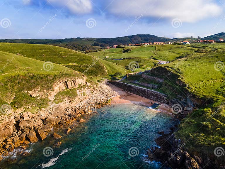 Small Beach between Cliffs in the North of Spain. Cantabria, Stock ...