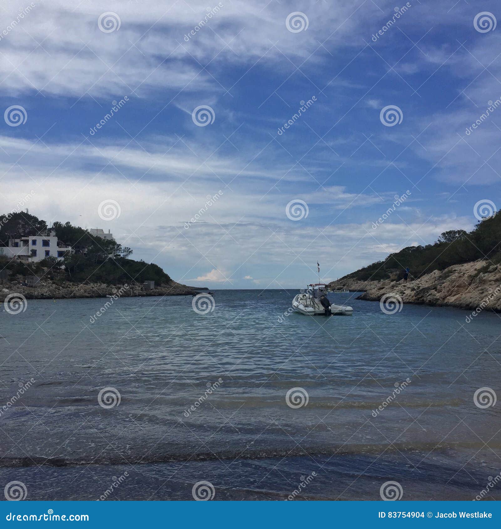 Small beach in Ibiza stock photo. Image of single, small - 83754904