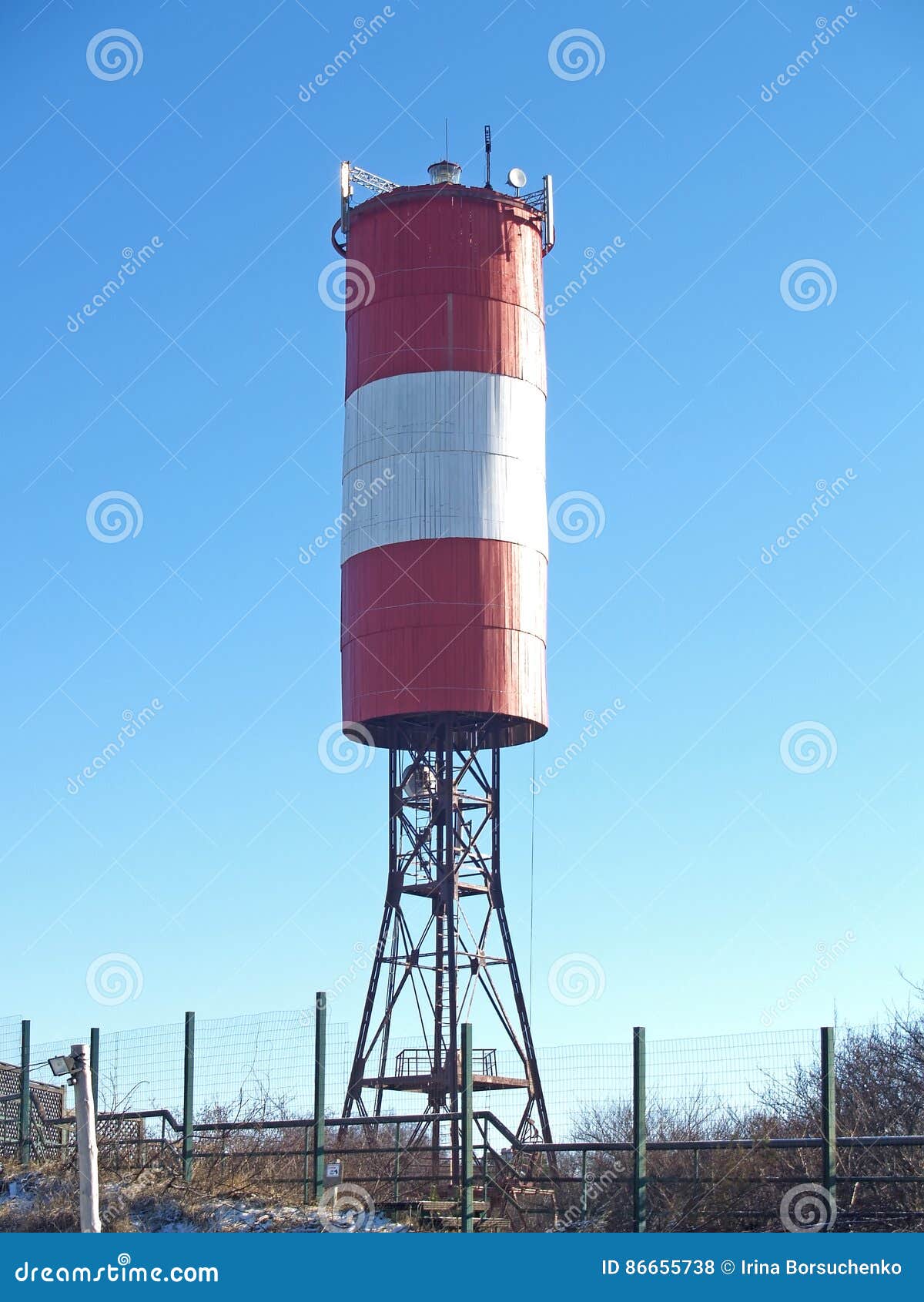 Small Beacon Against the Background of the Blue Sky Stock Photo - Image ...