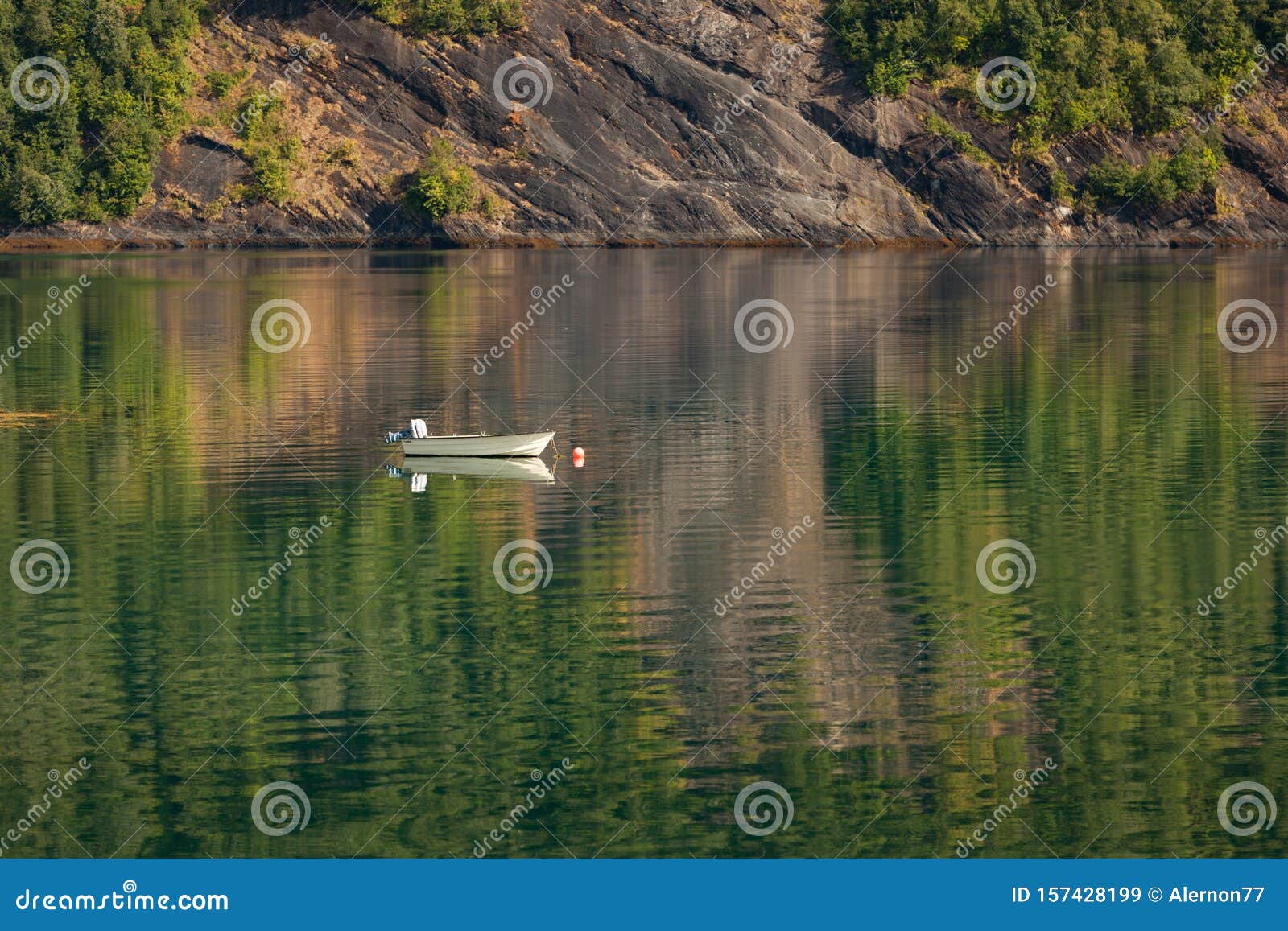 Small Beautiful Boat in a Lake or in a Large River Editorial Stock ...
