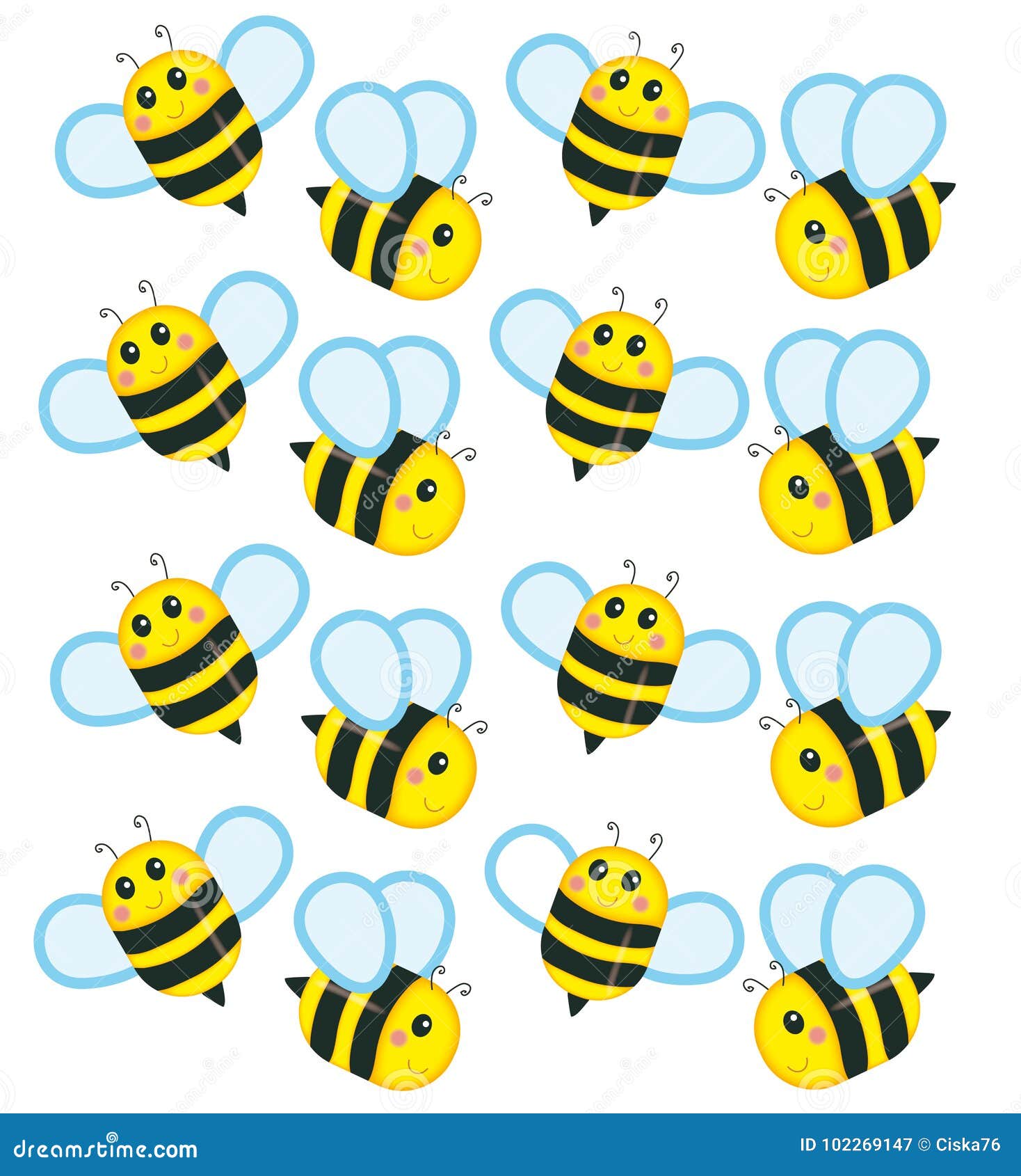 The small bees stock illustration. Illustration of sheet - 102269147