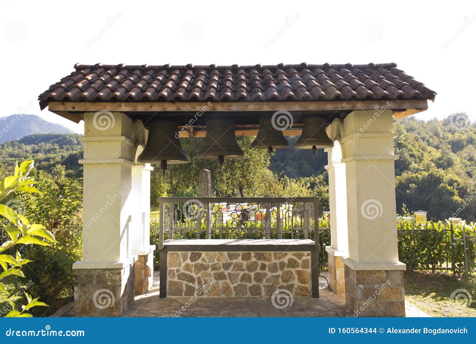 A Small Bell Tower in a Monastery in the Mountains of Montenegro Stock ...