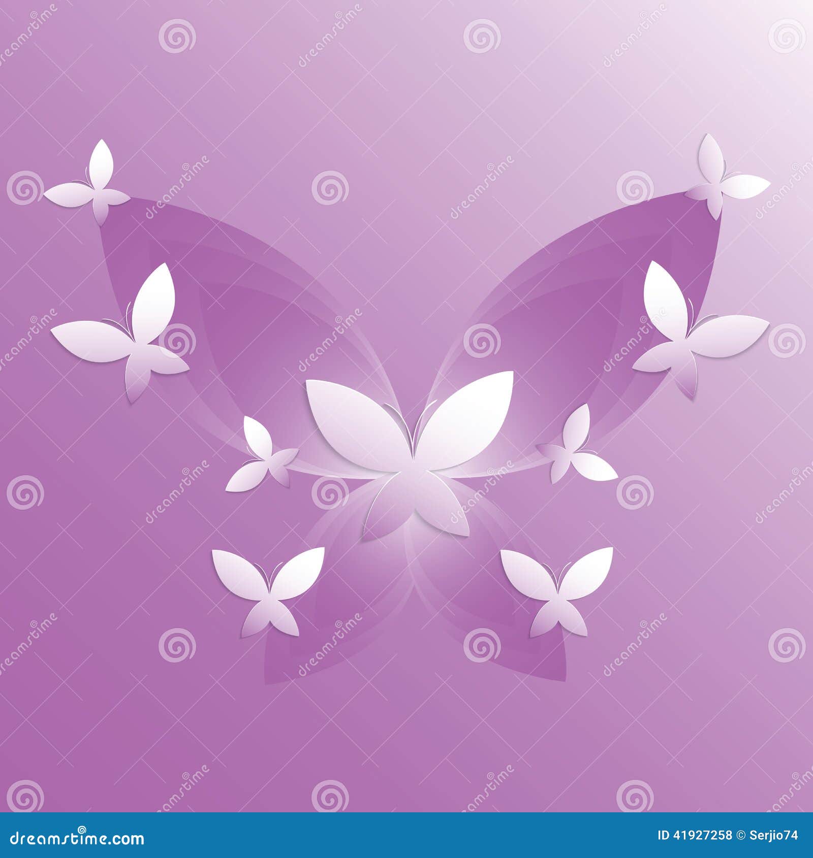 Small And Big Butterflies. Vector Illustration | CartoonDealer.com ...