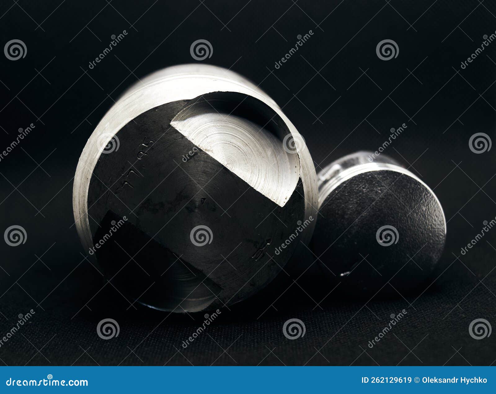 Small and Big Pistons Top View Stock Image - Image of metallic, bike ...