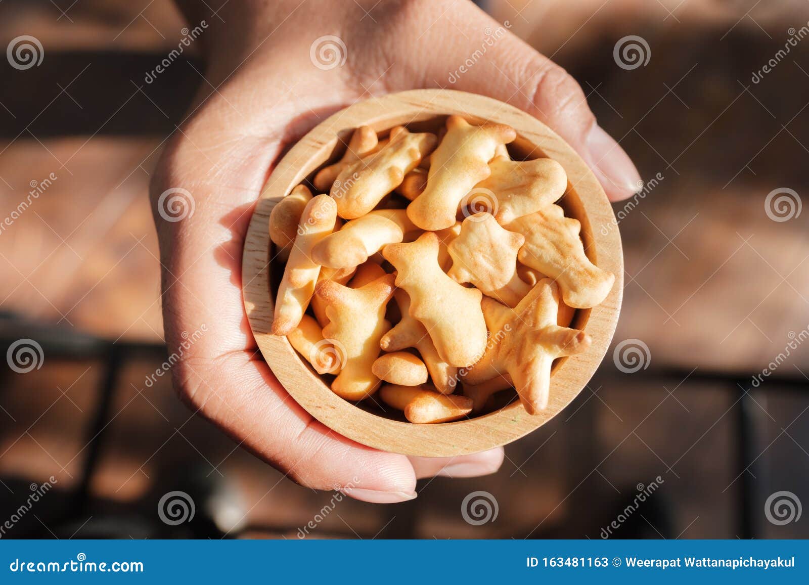 Small Biscuits in Wood Cup stock image. Image of biscuits - 163481163