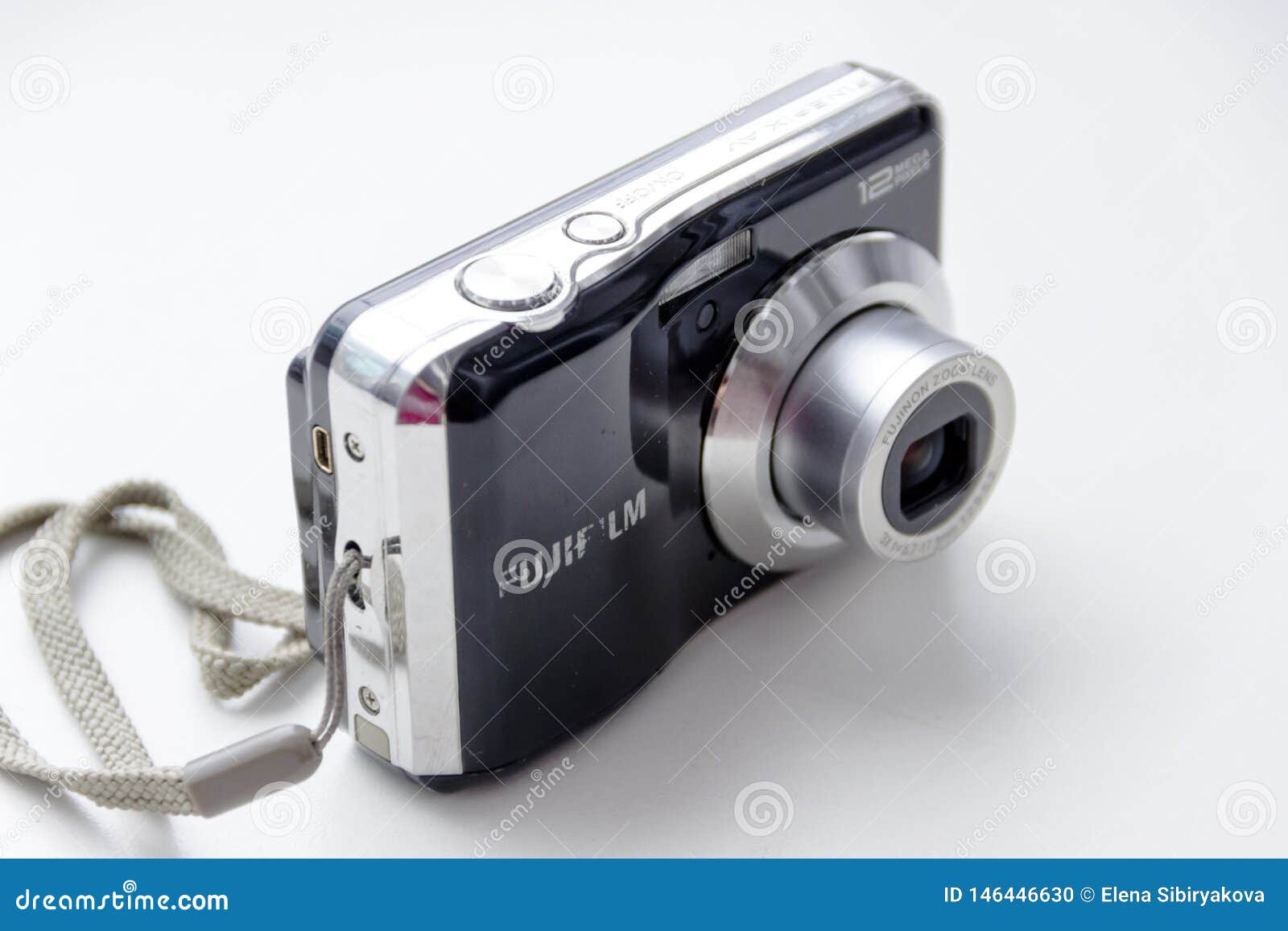 Small Black Camera on a Gray Background Editorial Image - Image of lens ...