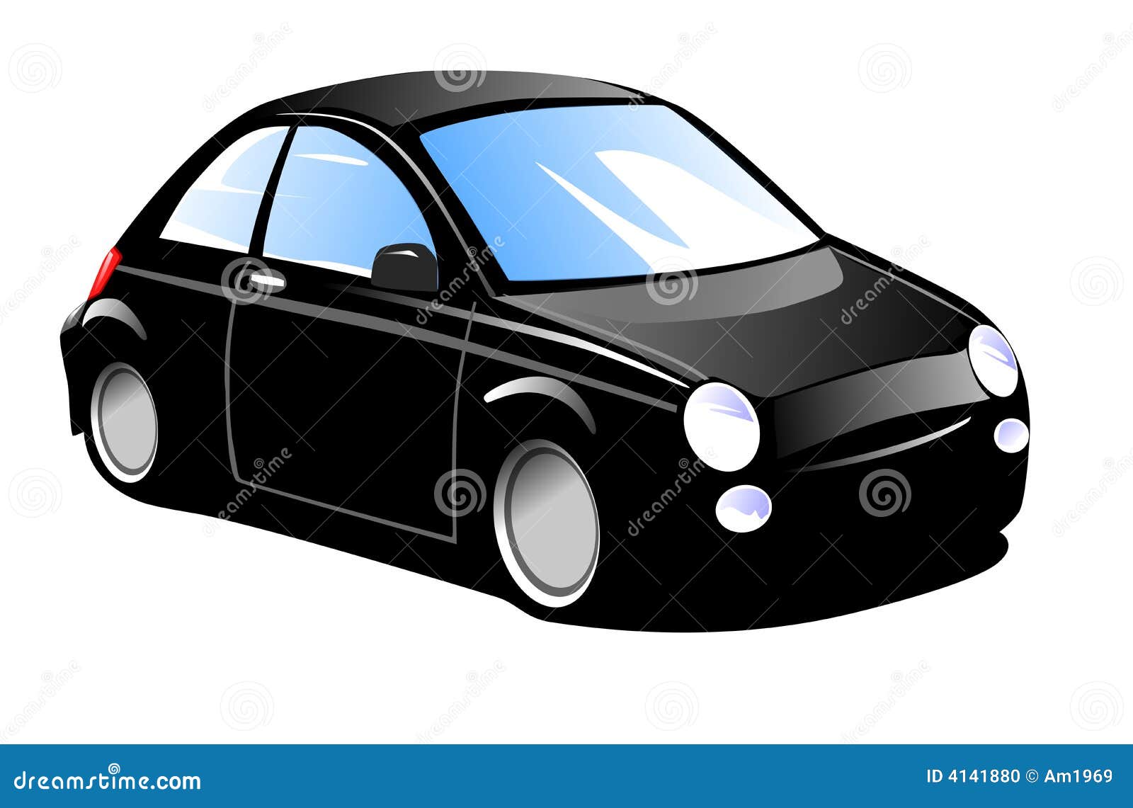 Small Black Car stock illustration. Illustration of modern - 4141880