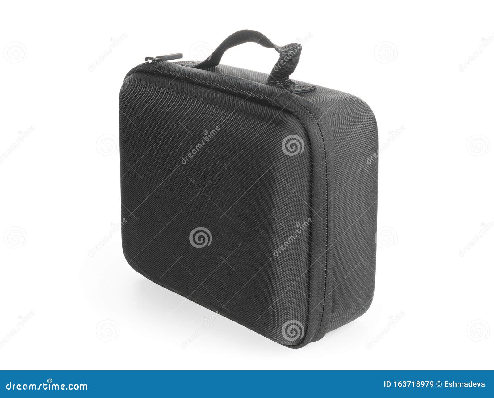 Small Black Case Isolated with Clipping Path Stock Image - Image of ...