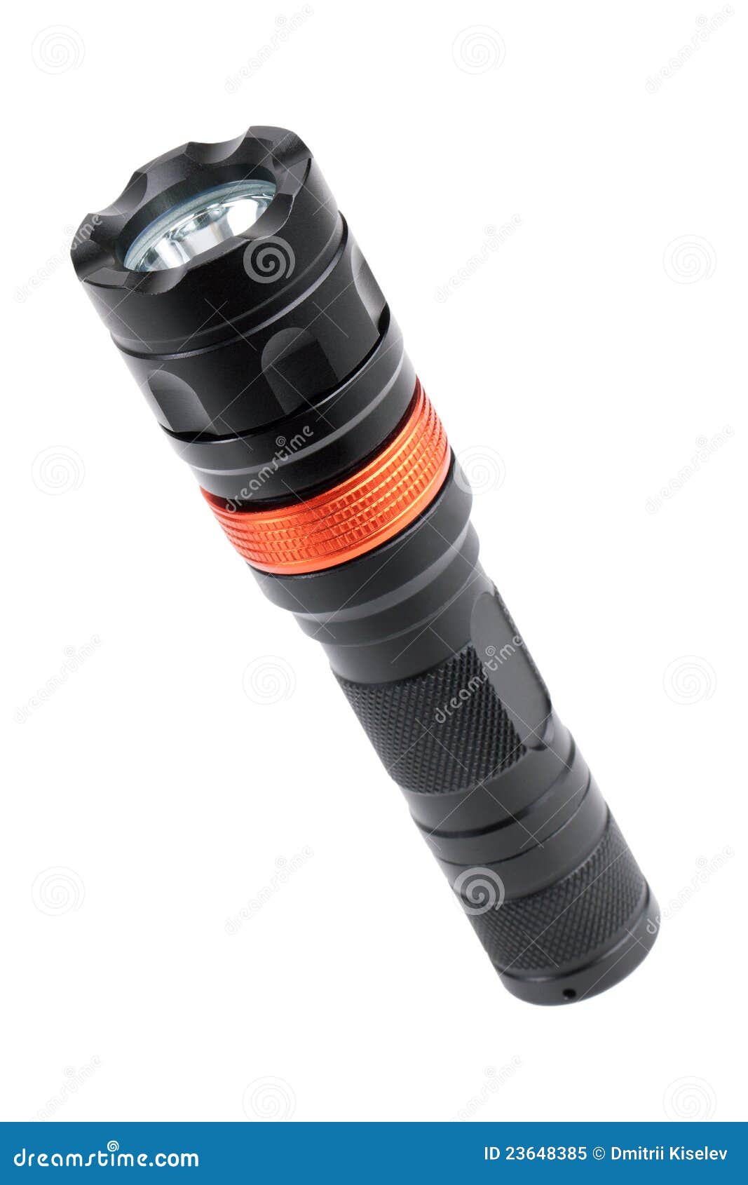 Small Black Compact Flashlight Stock Image - Image of lantern ...