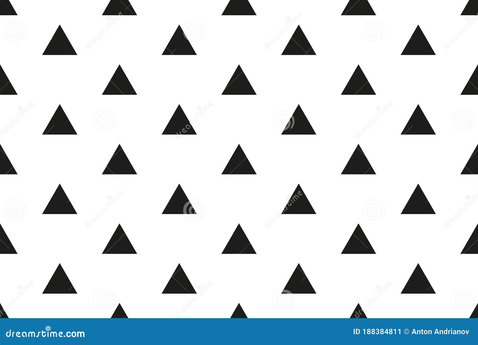 Small Black Triangles on a White Background. Seamless Texture Stock ...