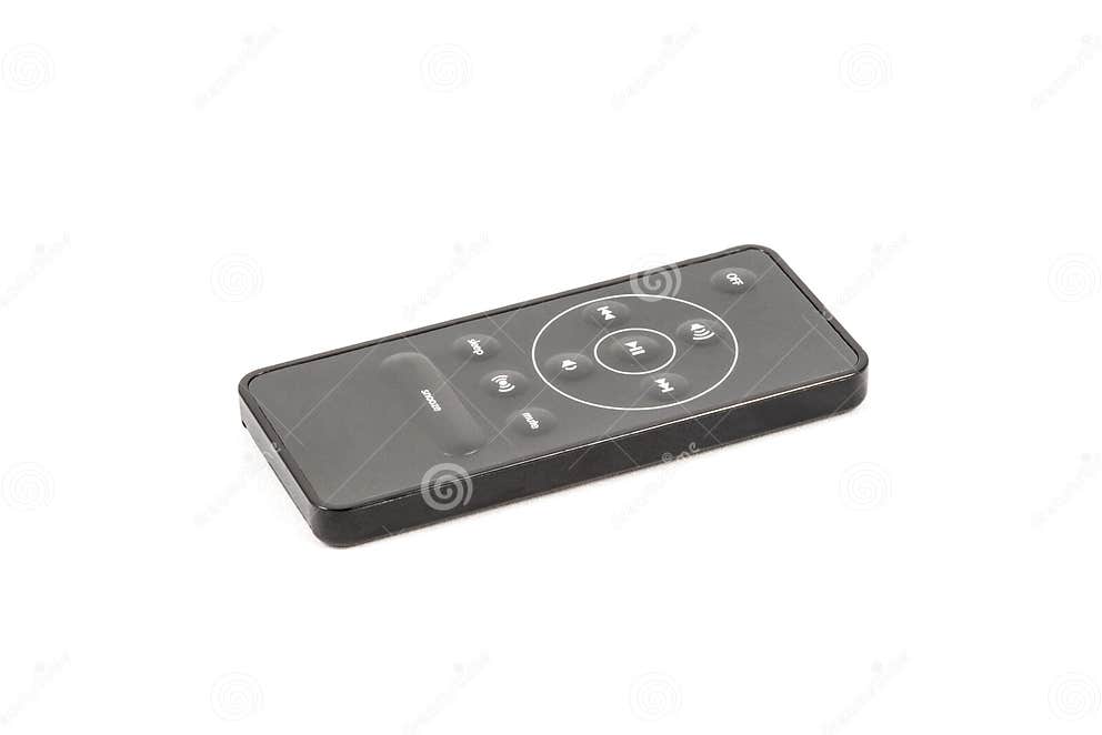 Small Black Unbranded Remote Control Stock Image - Image of television ...