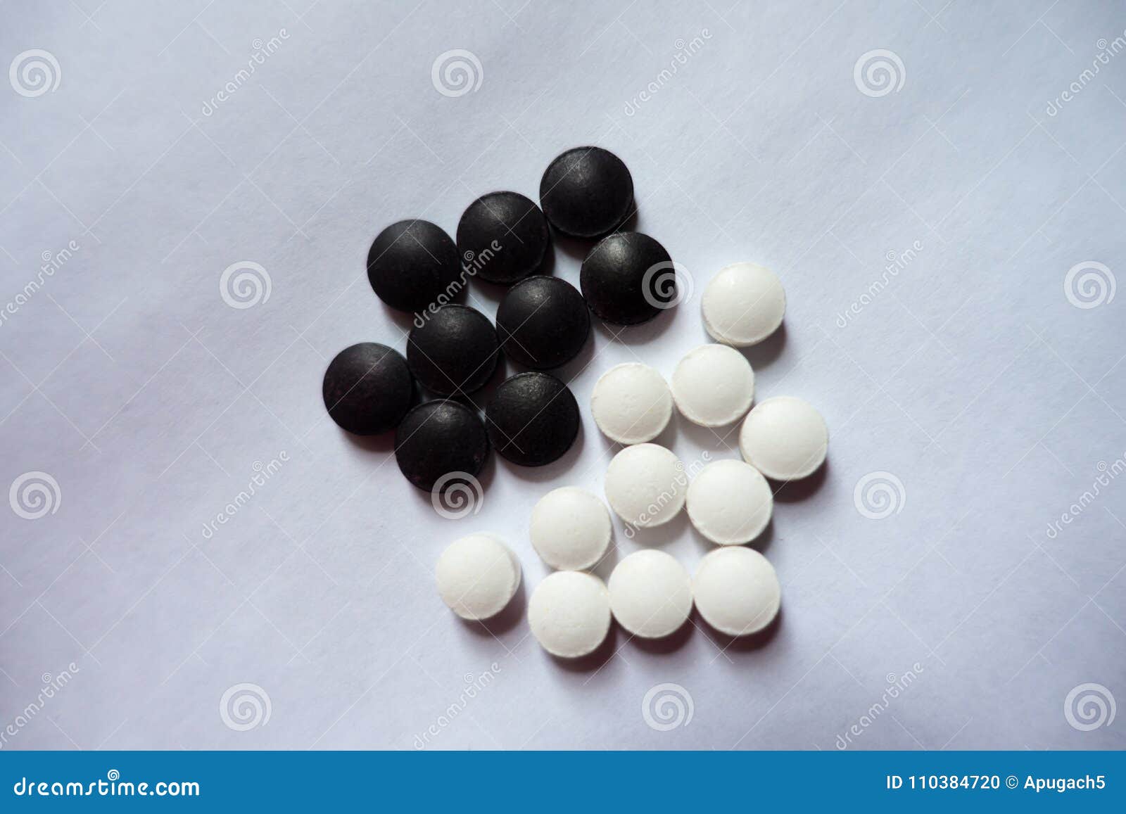 Small Black and White Tablets Stock Photo - Image of drug, bilberry ...