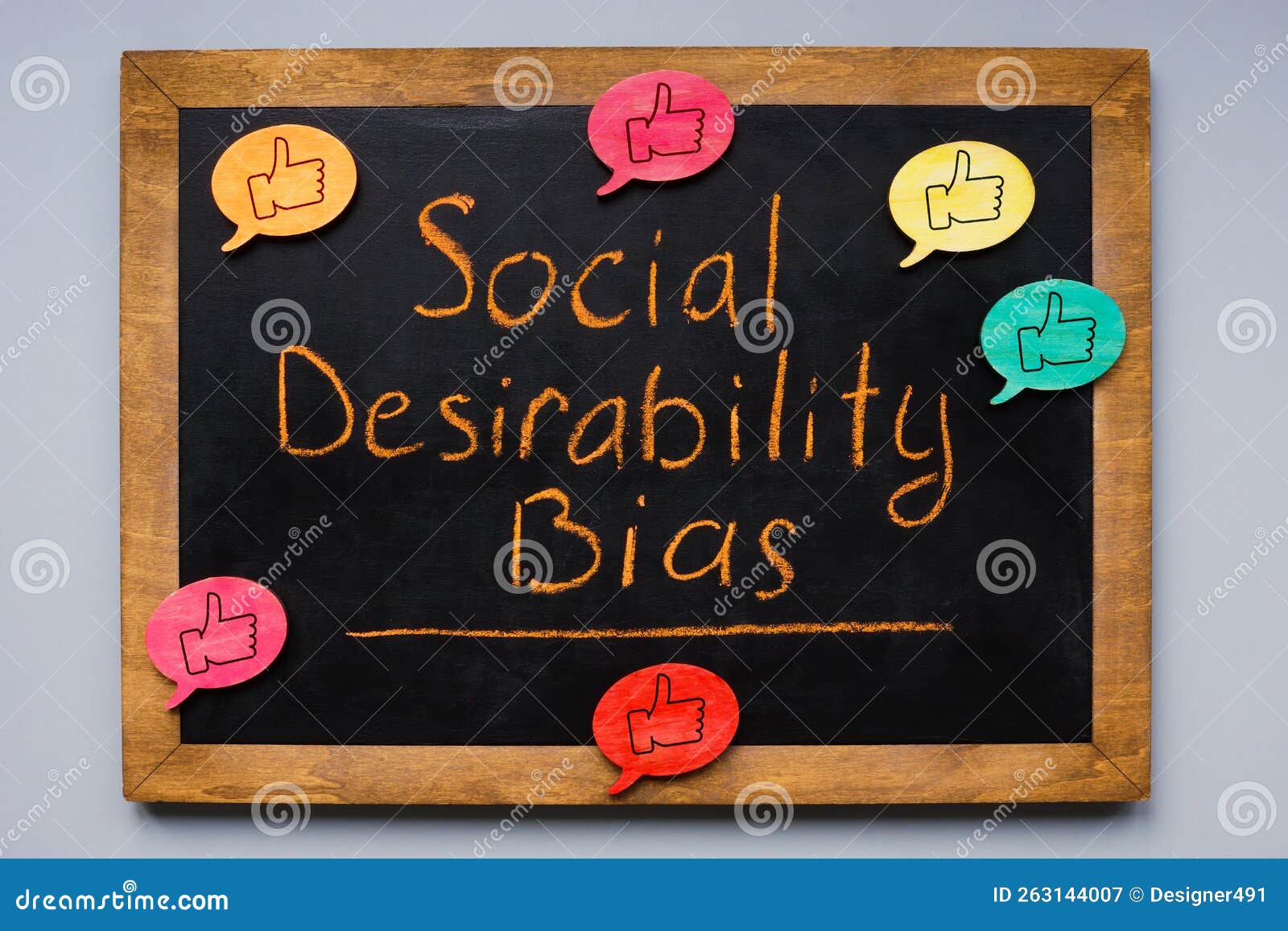 Small Blackboard with an Inscription Social Desirability Bias. Stock ...