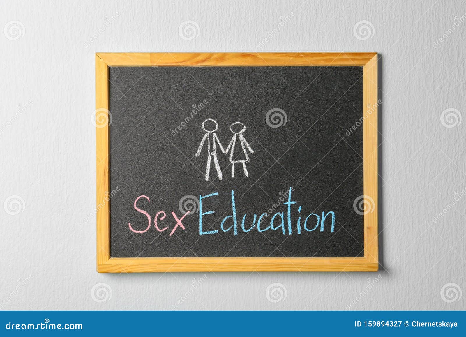 Small Blackboard With Written Phrase `sex Education` Stock Image