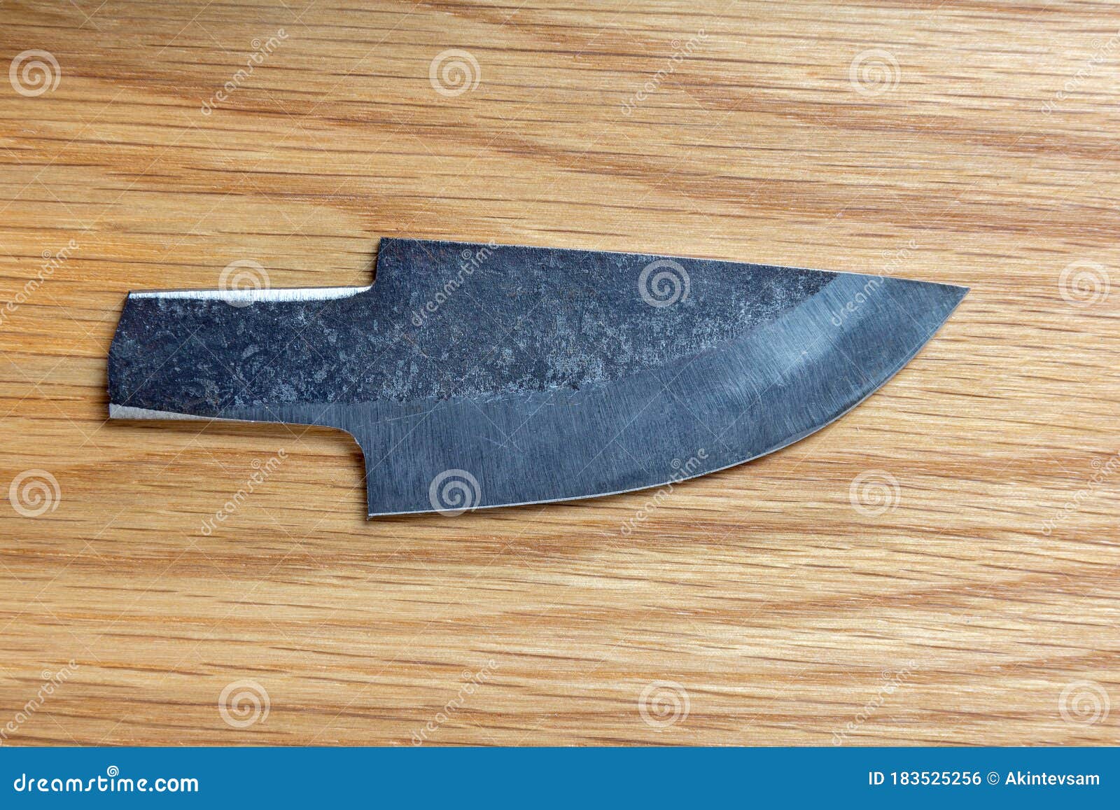 Small Blade for Making a Knife Stock Photo - Image of board, hobby ...