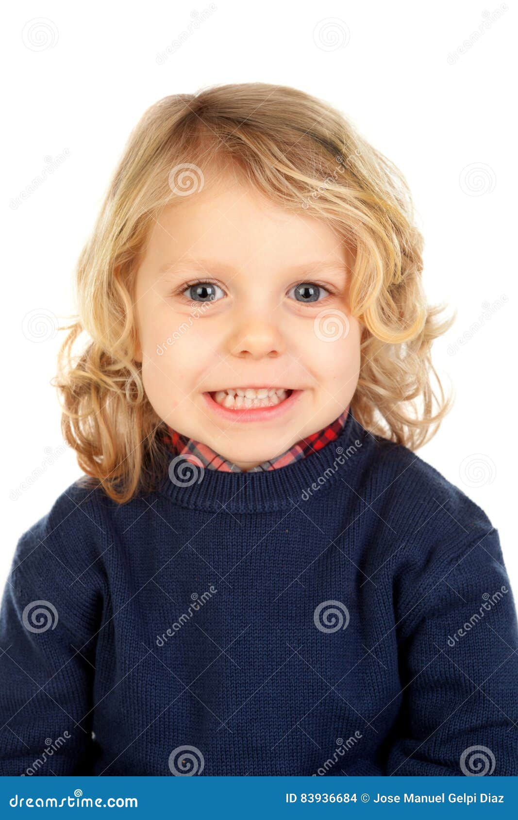 Small Blond Child with Four Years Stock Photo - Image of portrait ...