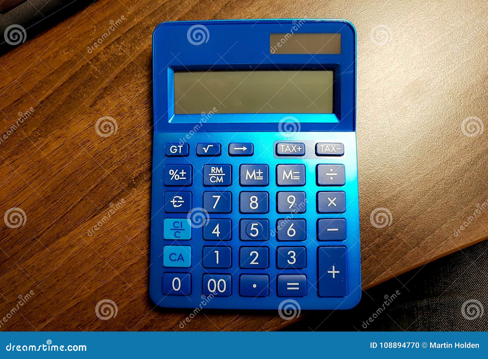Small Blue Calculator stock photo. Image of letters - 108894770