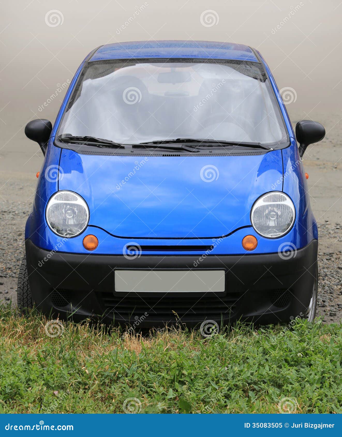 Small blue car stock image. Image of russia, blue, driveway - 35083505