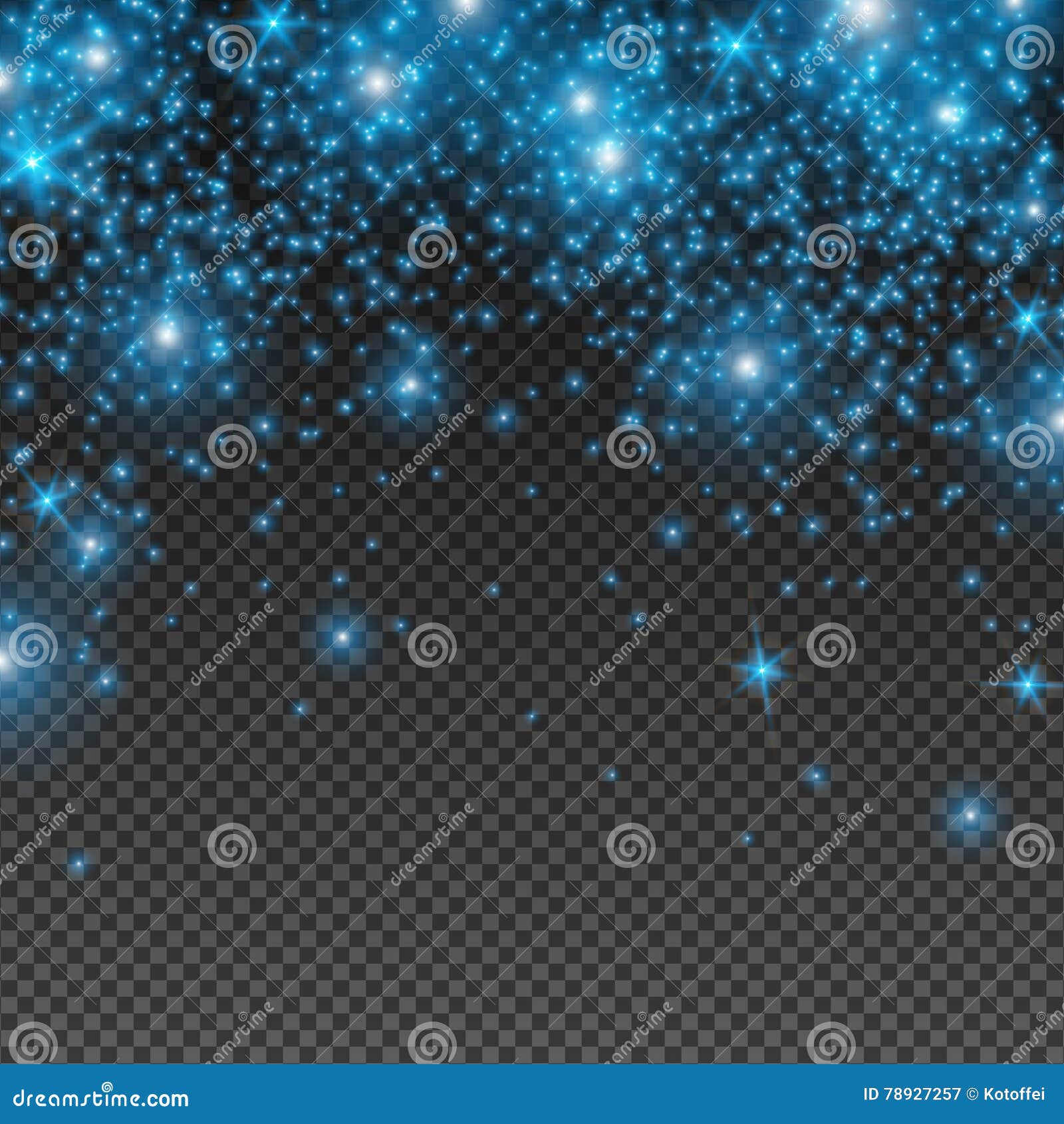 Small Blue Falling Sparkles Stock Vector - Illustration of fall, light ...