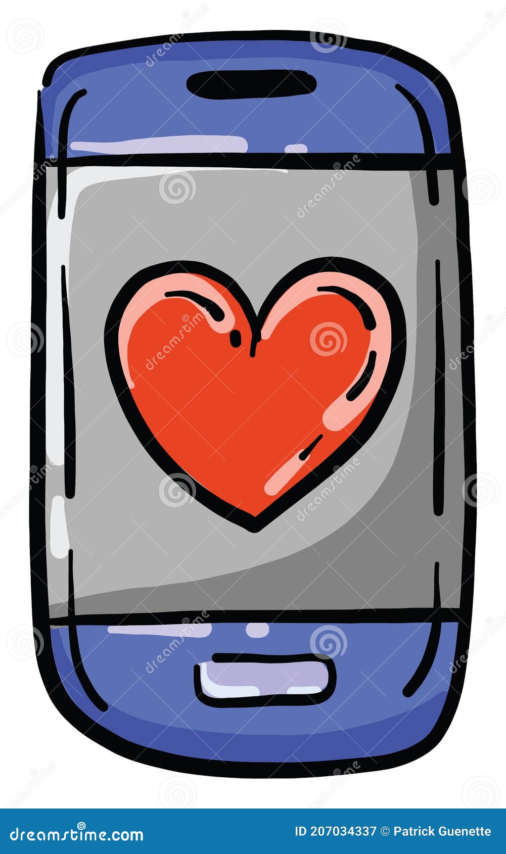 Small Blue Phone, Illustration, Vector Stock Vector - Illustration of ...