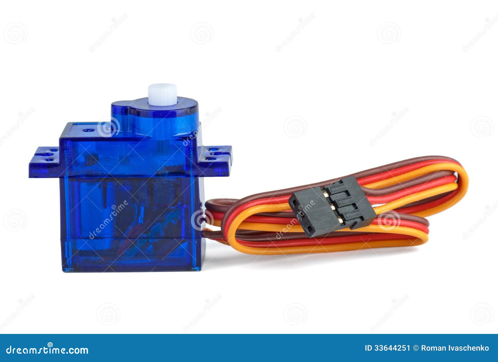 Small Blue Servo-unit for RC Stock Image - Image of motor, machine ...