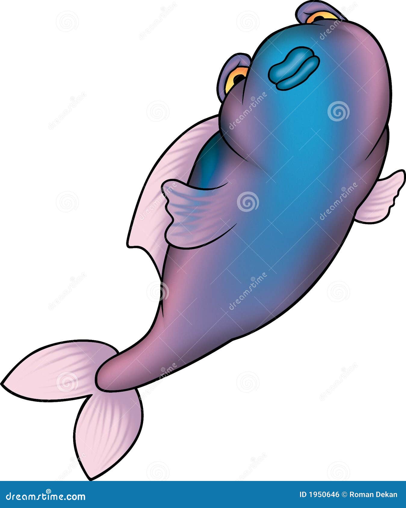 Small Blue-violet Ocean Fish Stock Illustration - Illustration of ...