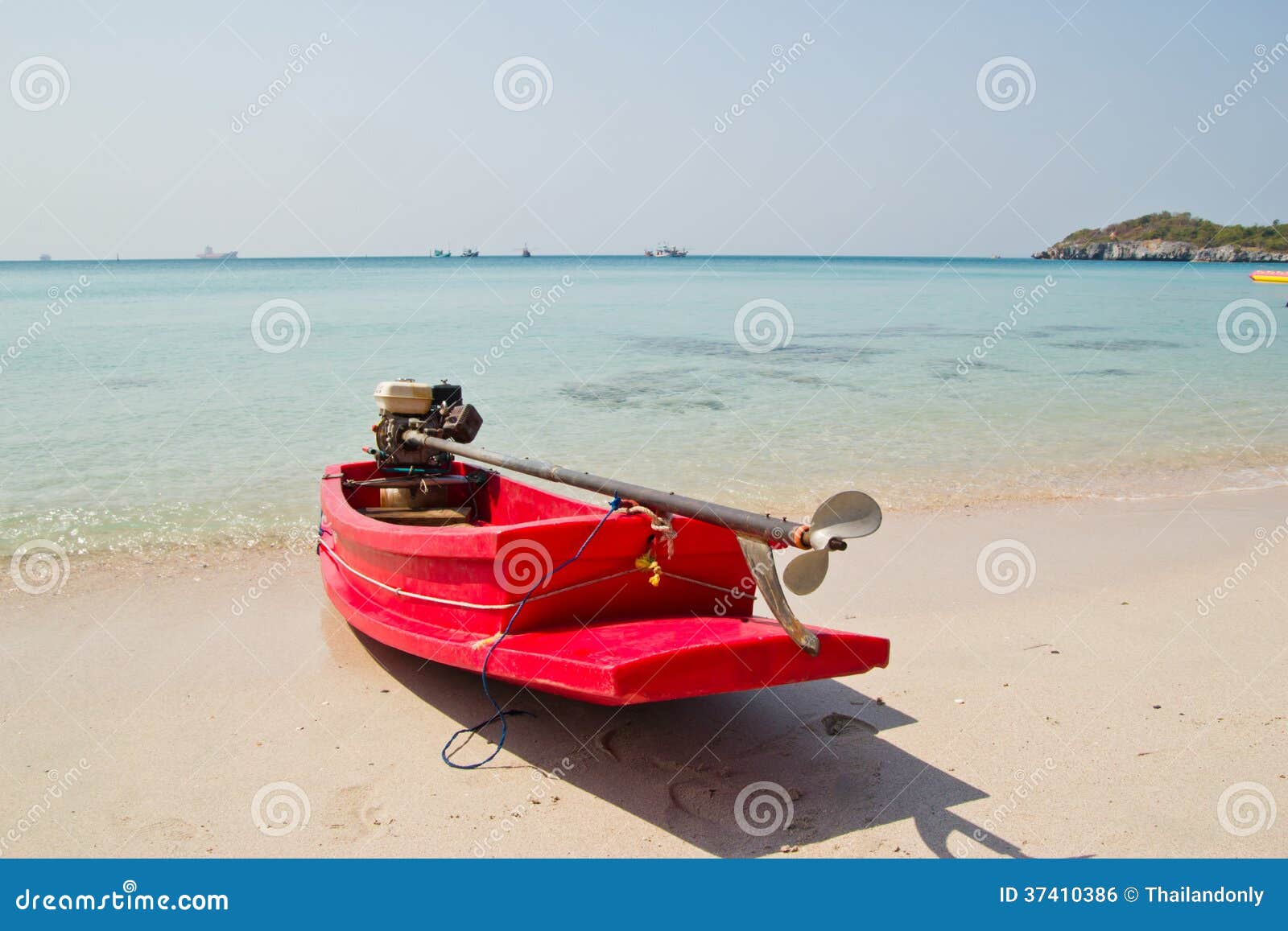 Small boat on beach stock photo. Image of orientation - 37410386