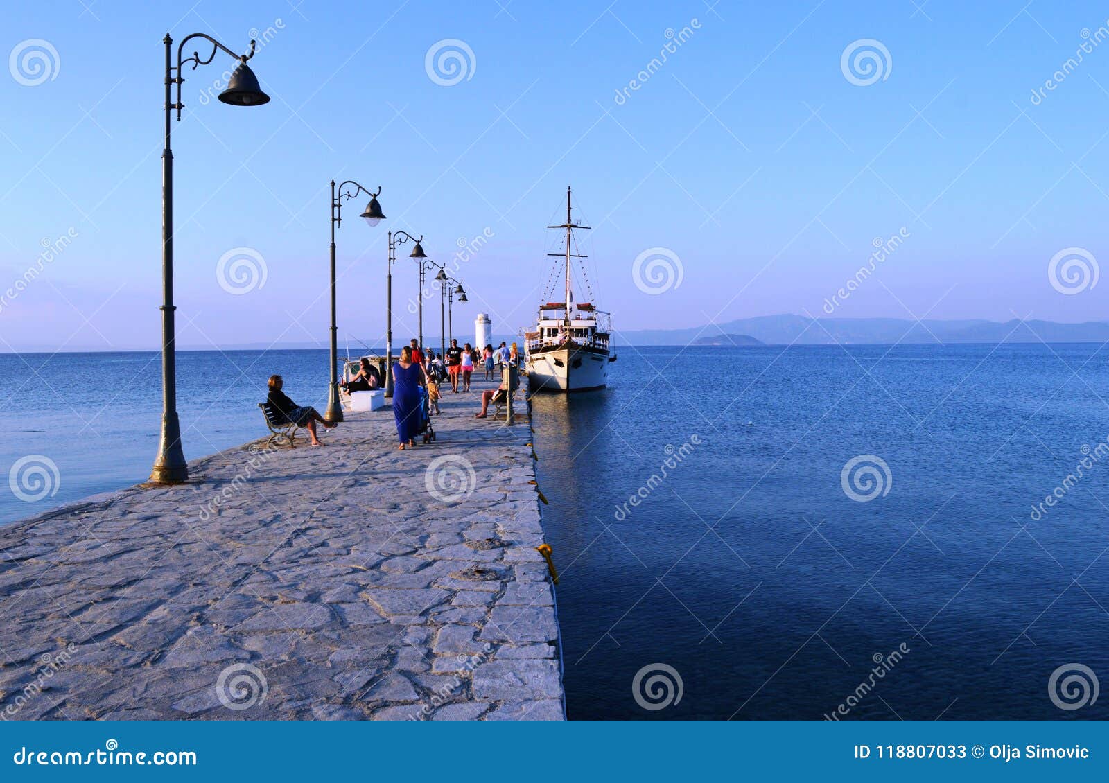 Small Boat on the Dock of the Sea Editorial Stock Photo - Image of ...