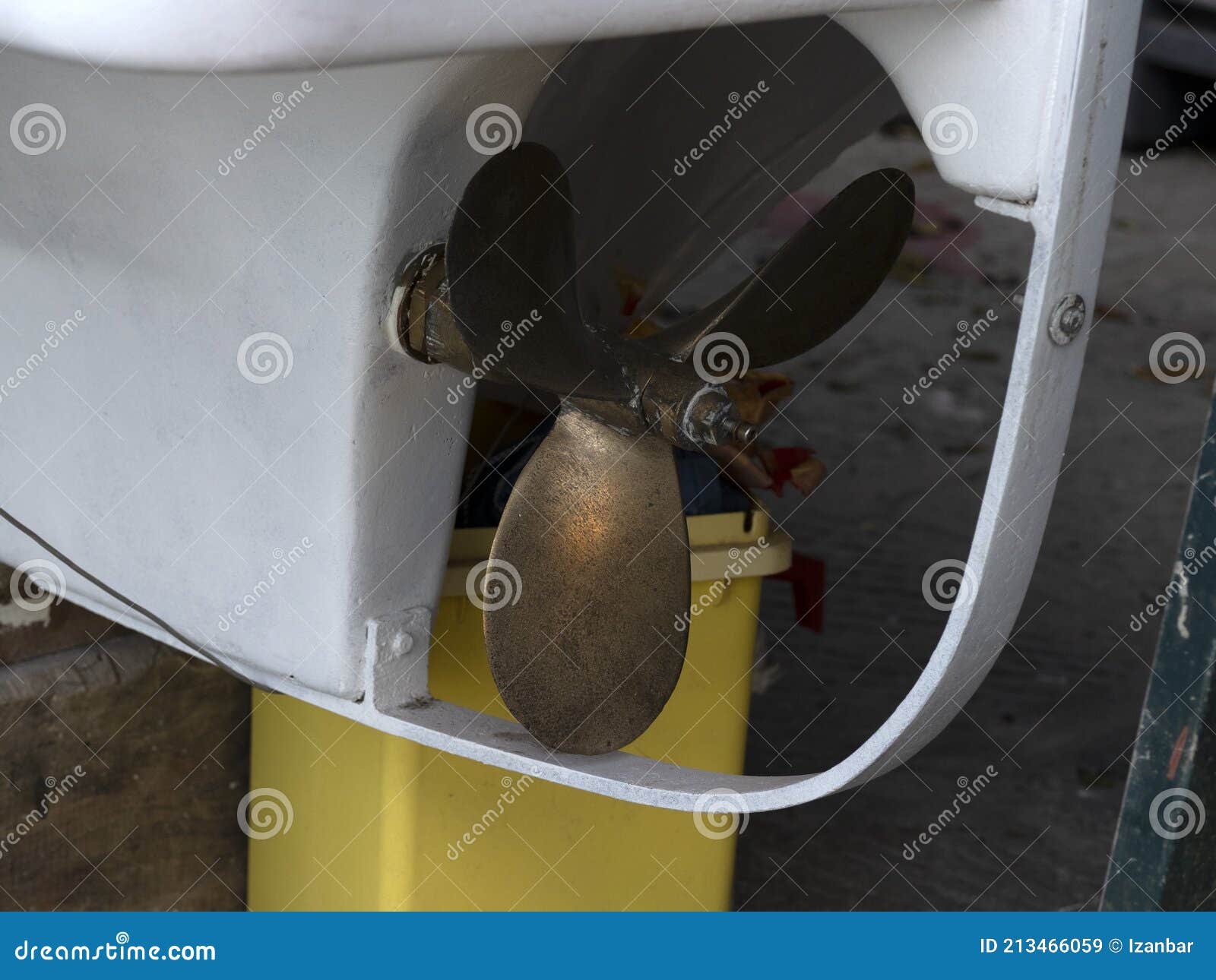 Small Boat Engine Propeller Stock Image - Image of transport, engine ...