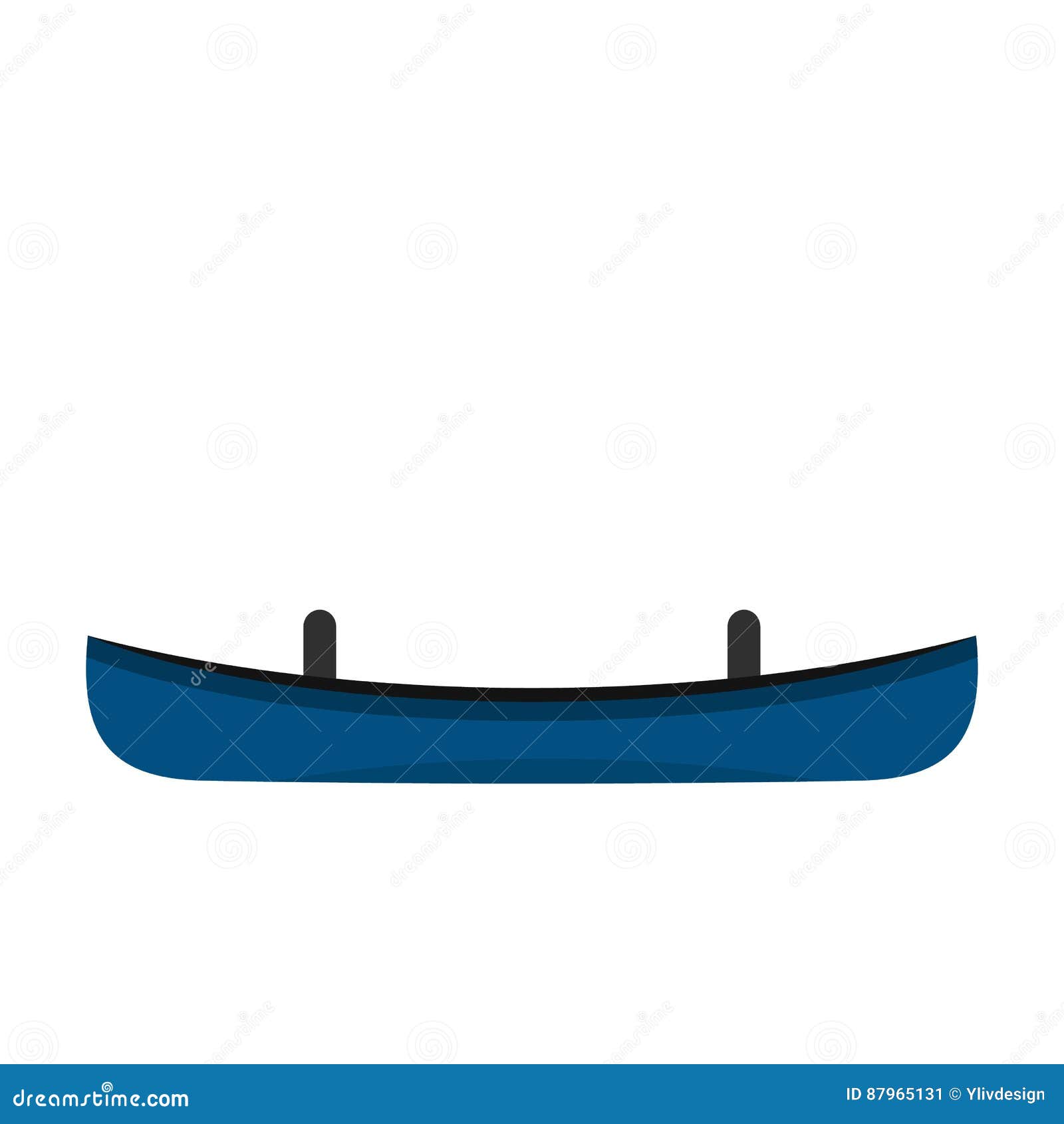 Small Boat Icon, Flat Style Stock Vector - Illustration of summer, boat ...