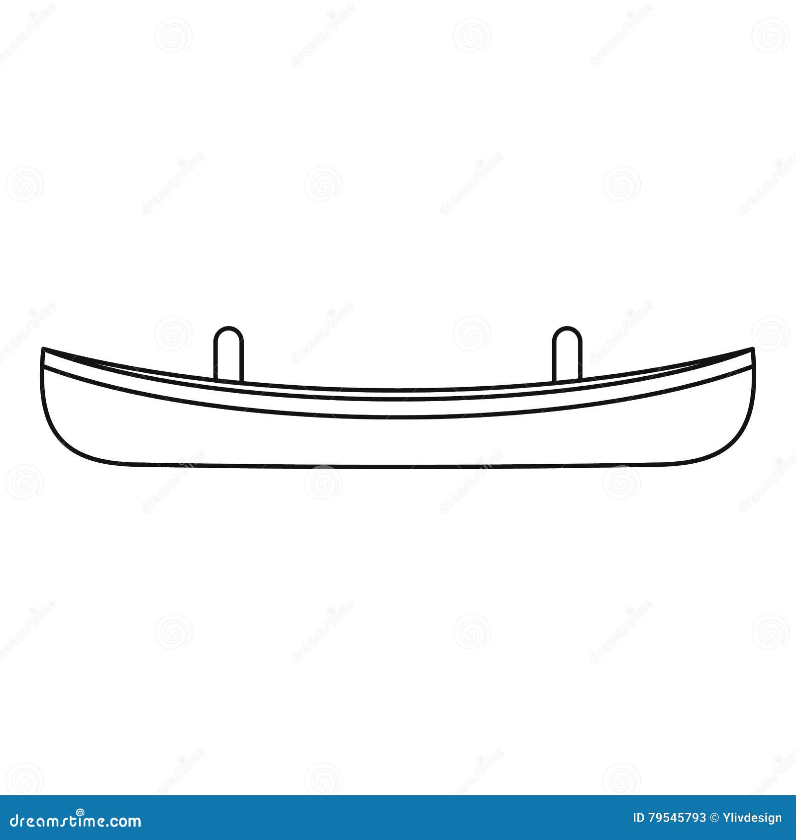 Small Boat Icon, Outline Style Stock Vector - Illustration of symbol ...