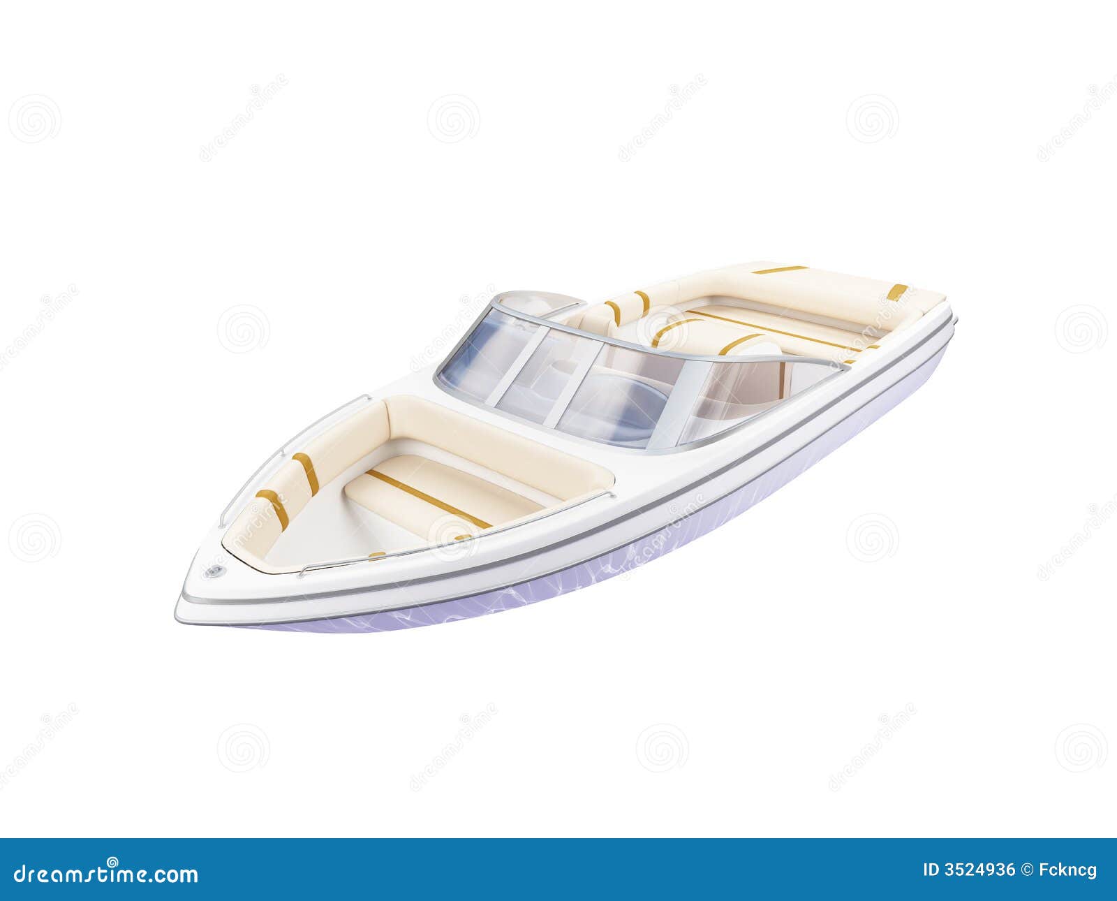 Small Boat Isolated Front View Stock Illustration - Illustration of ...