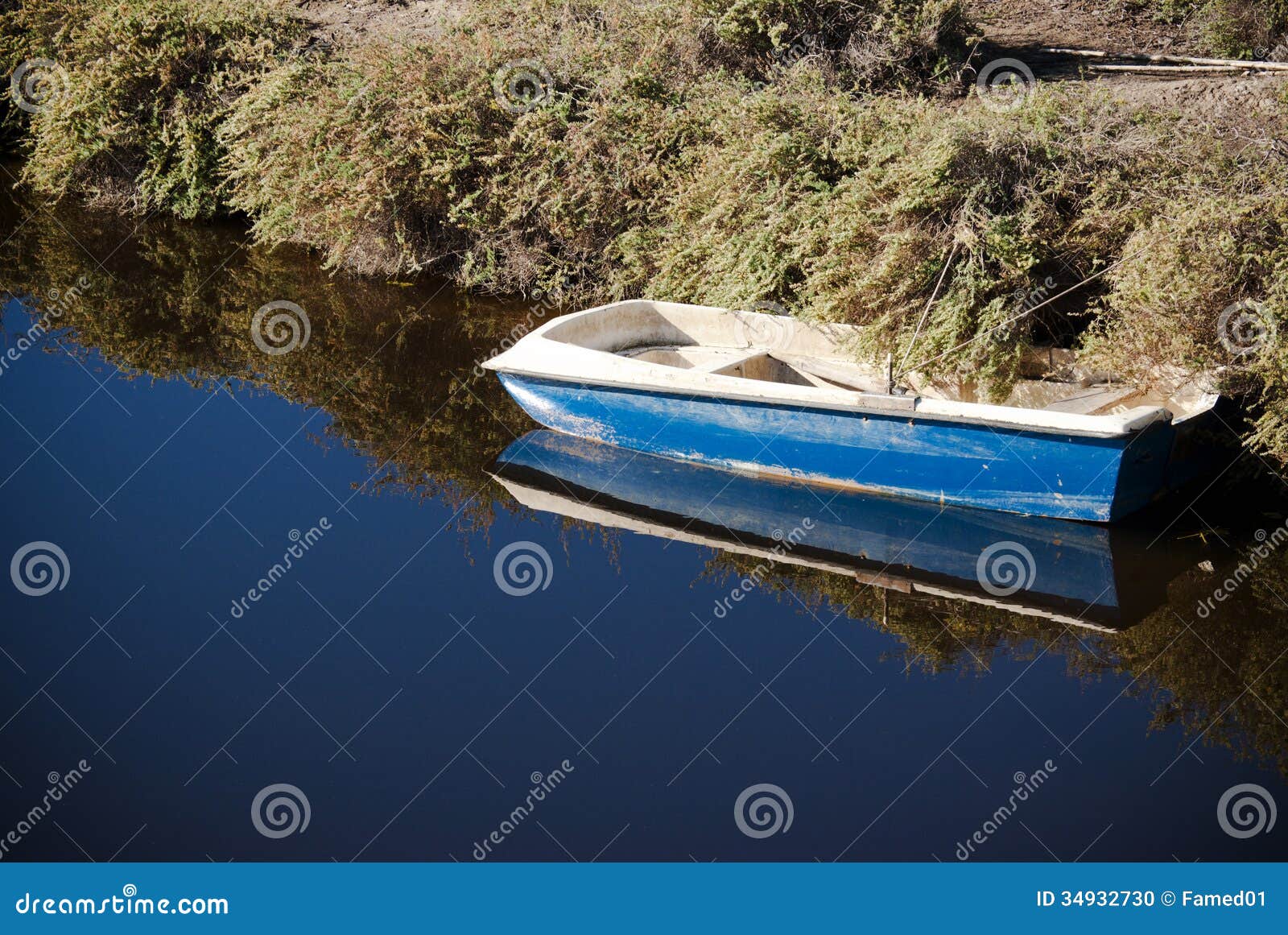Small Boat stock photo. Image of vegetation, island, channel - 34932730
