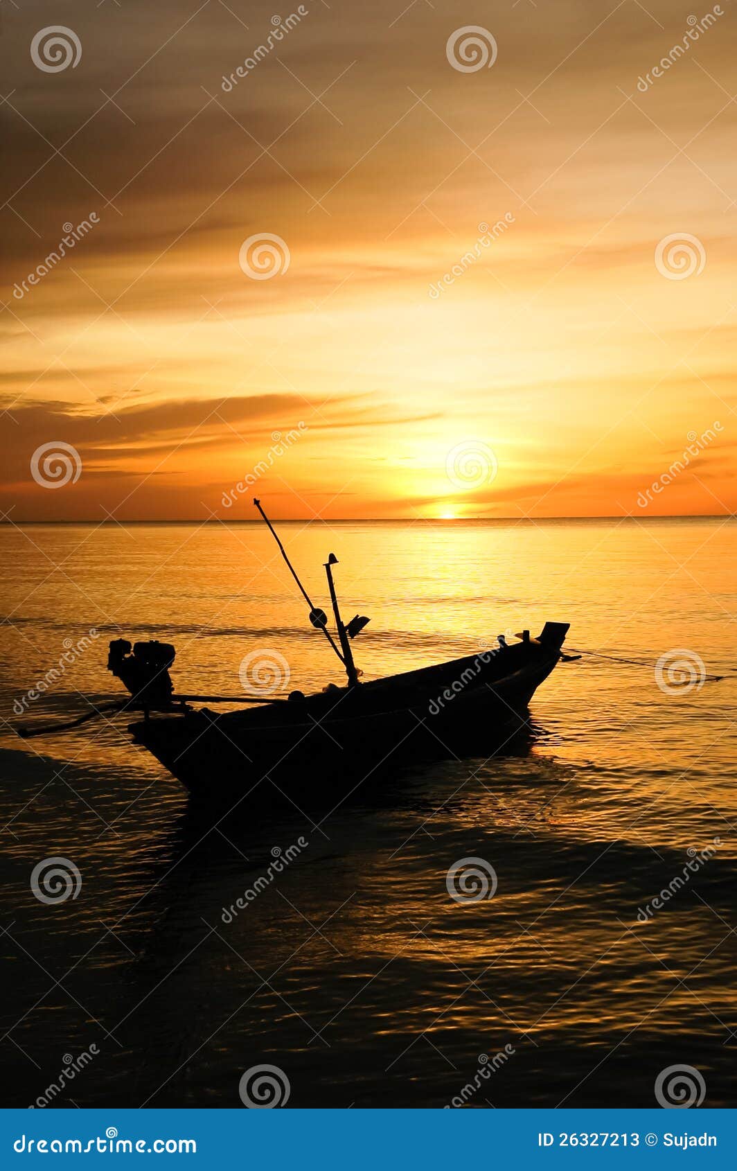 Small Boat on a Sea Coast at the Sunrise Stock Image - Image of morning ...