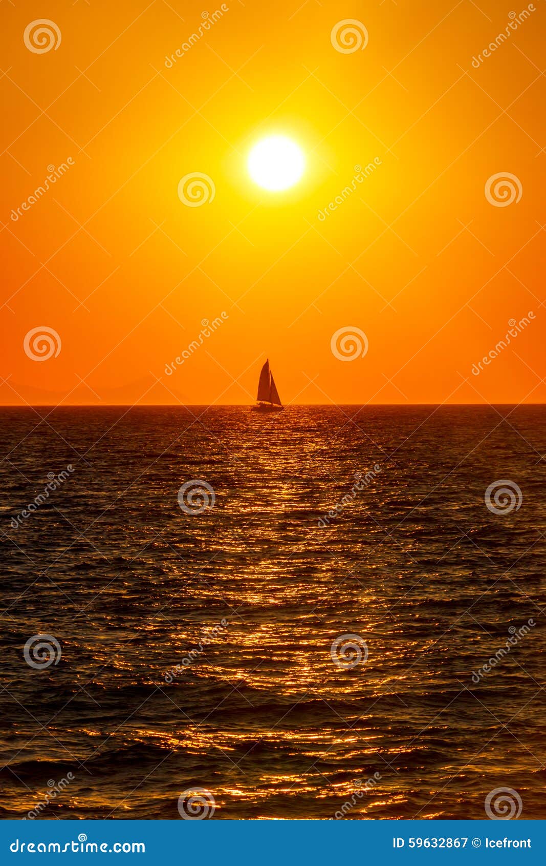 Small Boat on the Sea in Sunset Stock Image - Image of evening, ship ...