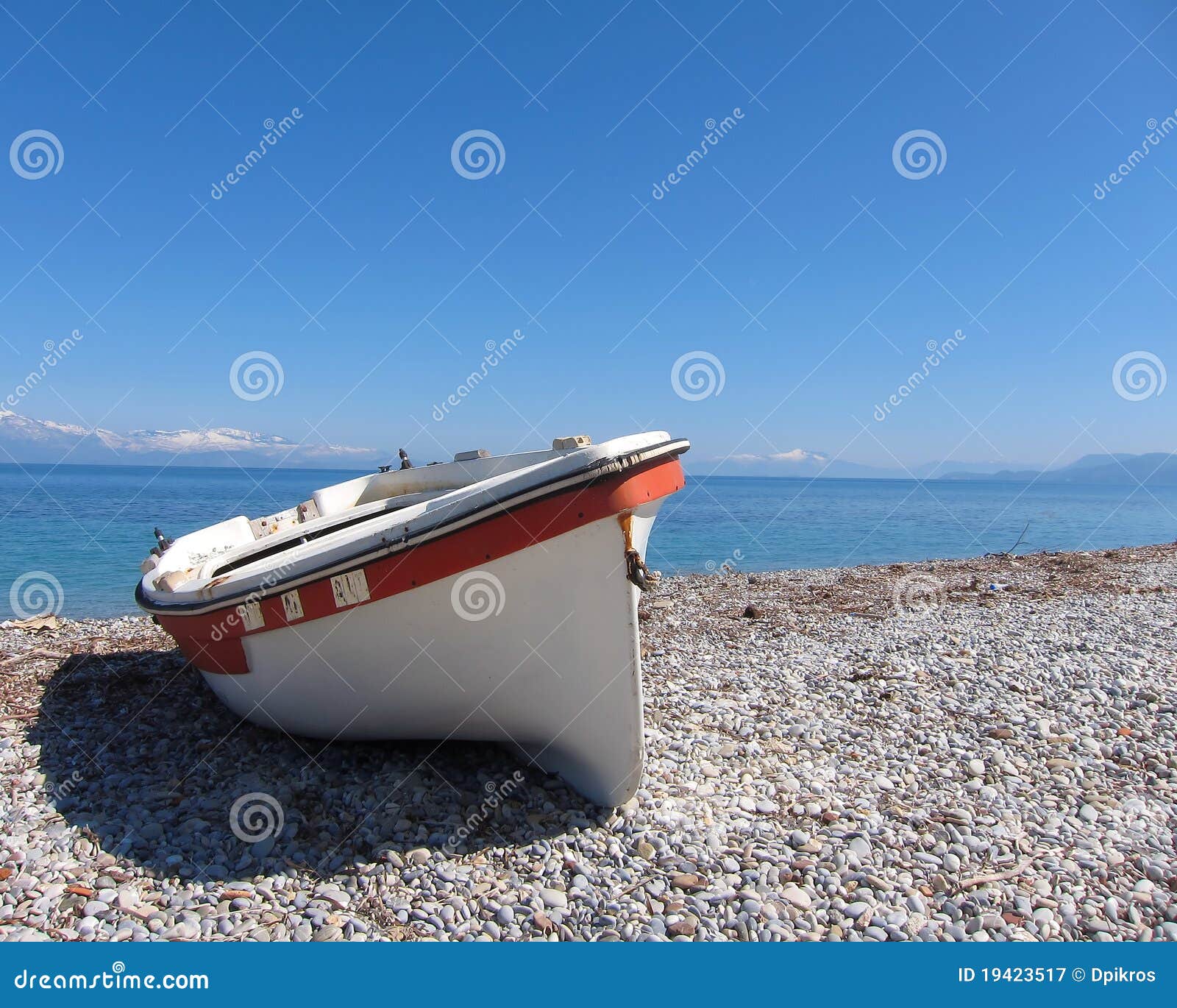 Small Boat On Sunny Beach Royalty Free Stock Photography - Image: 19423517