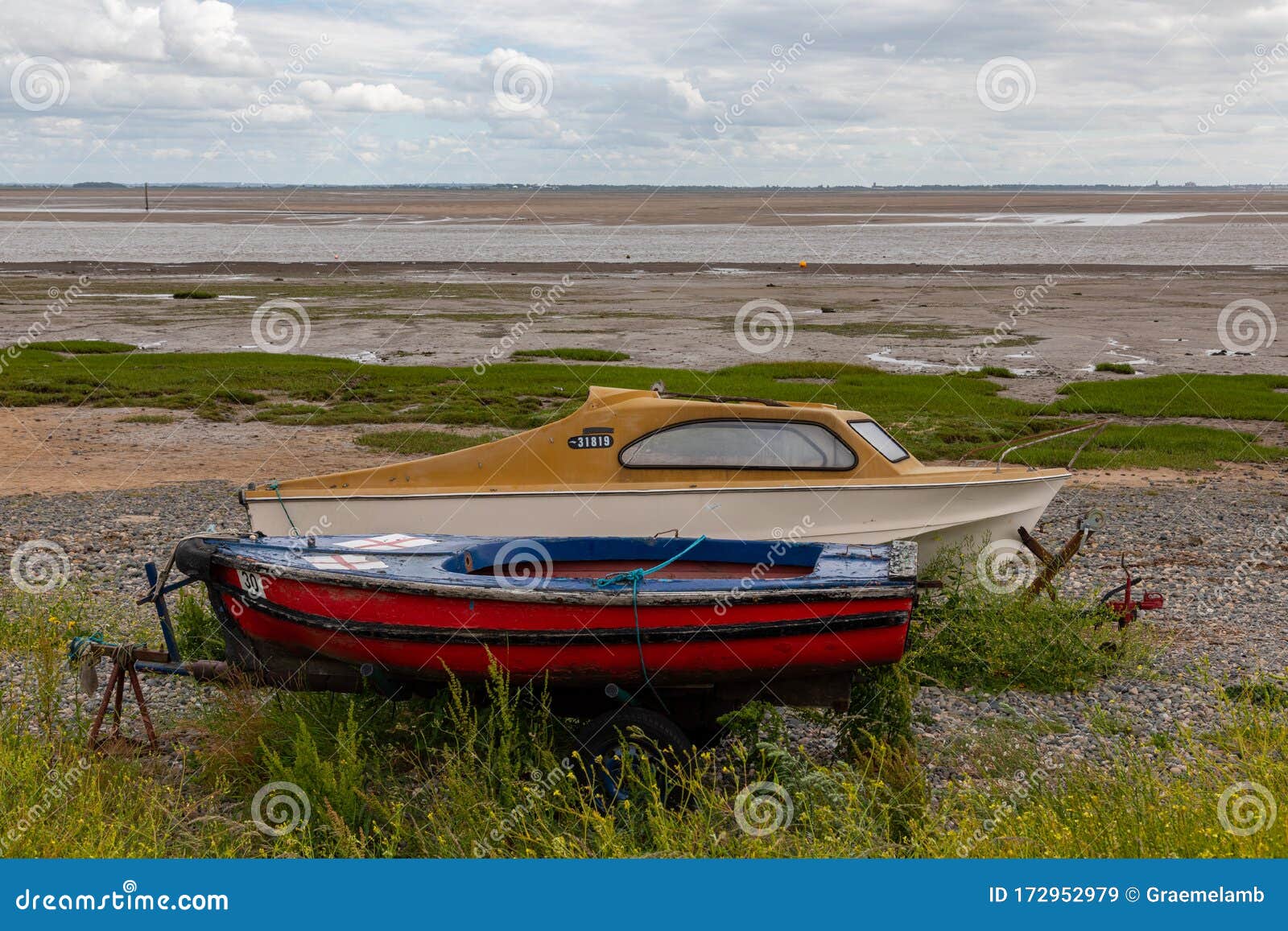 Small Boats on the Beach Lytham St Annes June 2019 Editorial Stock ...