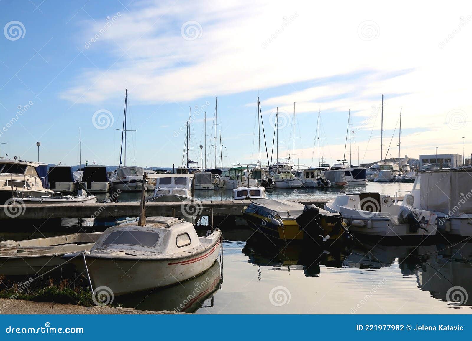 Marina in Split, Croatia editorial photography. Image of blue - 221977982