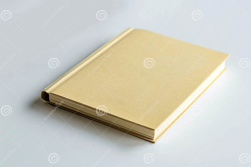 A Small Book with a White Cover on a Table Stock Image - Image of white ...